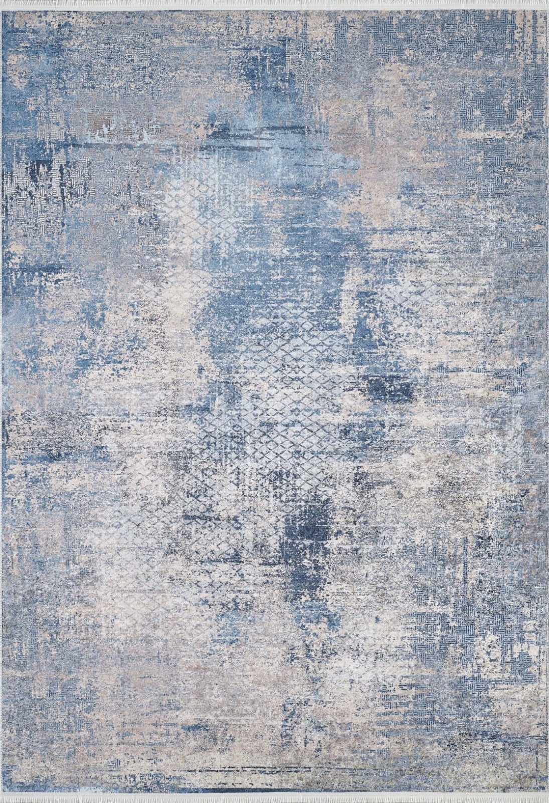 Bhakkar Blue Modern Polyester Area Rugs for Living Room Washable Rugs ...