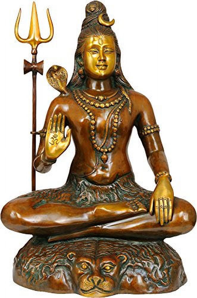 Bhava Shiva (A Particularly Beneficent Aspect) - Brass Statue - Walmart.com