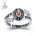 Bhavani Gems CLASS RING Custom Women's Class Ring Sterling Silver for ...