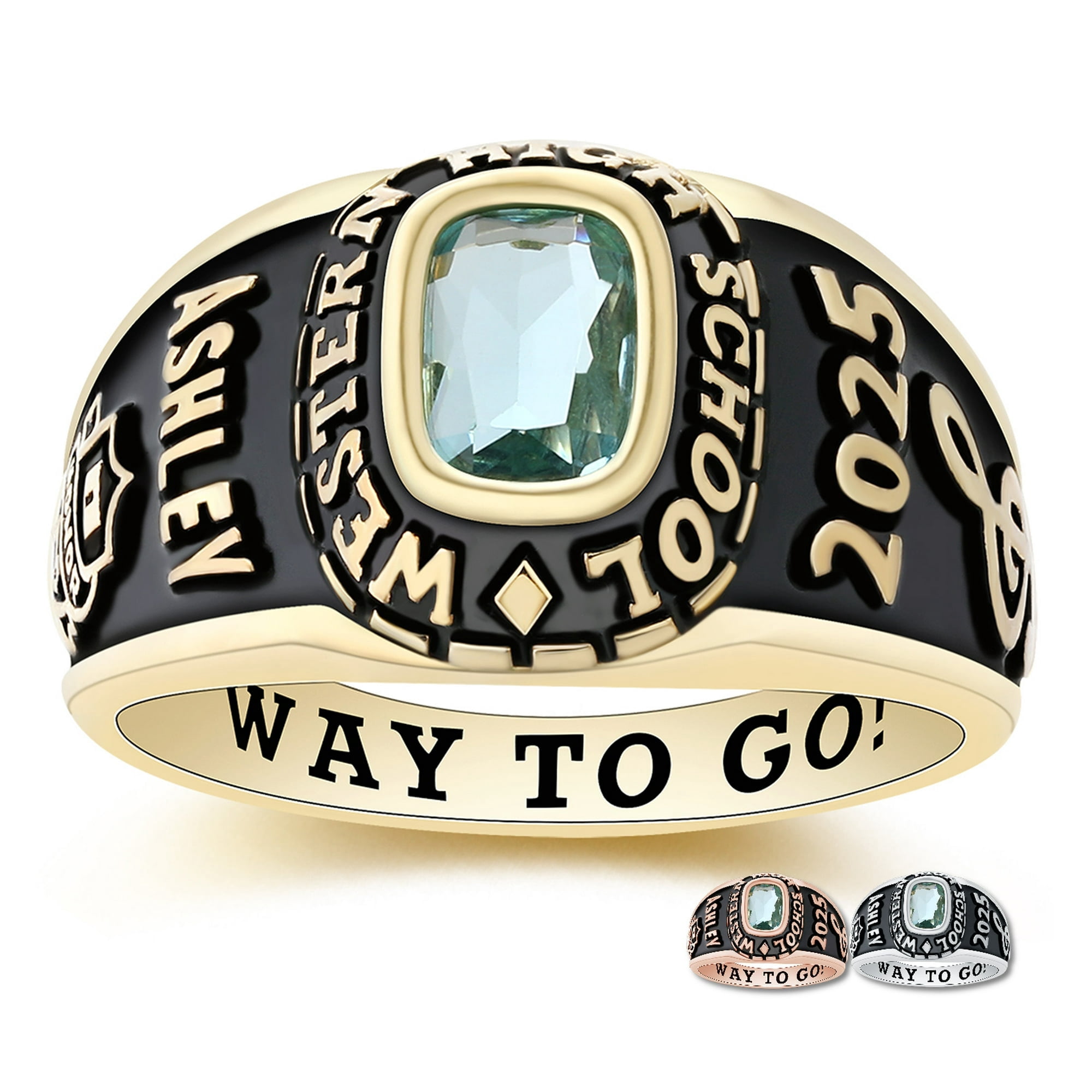 Bhavani Gems CLASS RING Customized Small Women's Class Ring for High ...
