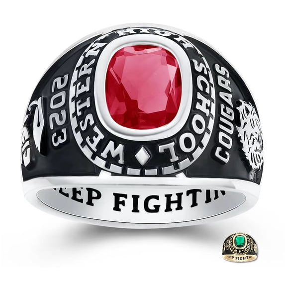 Bhavani Gems CLASS RING Customized Ultimate 10kt White Gold plated ...