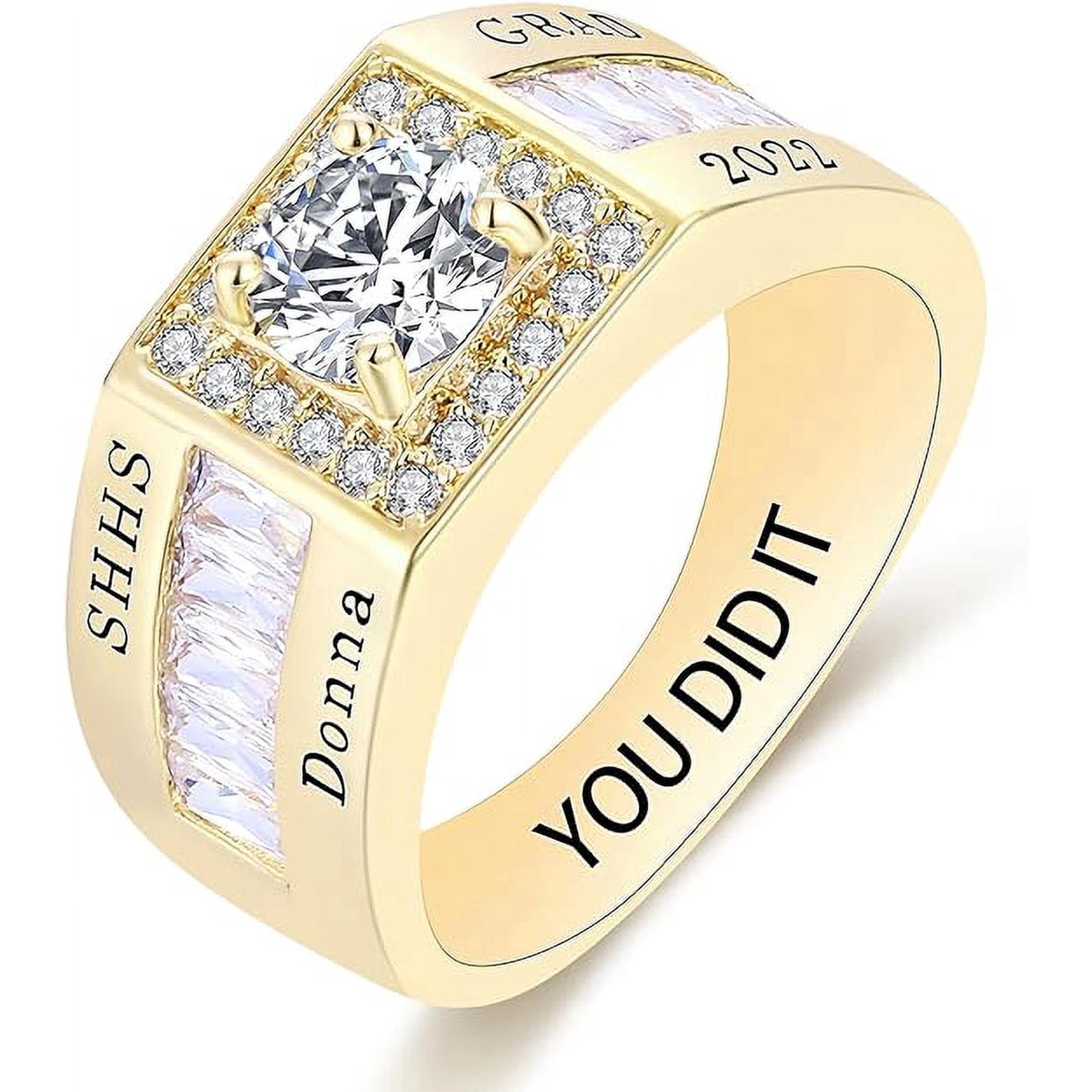 Bhavani Gems CLASS RING Personalized Customizable University Class Ring ...