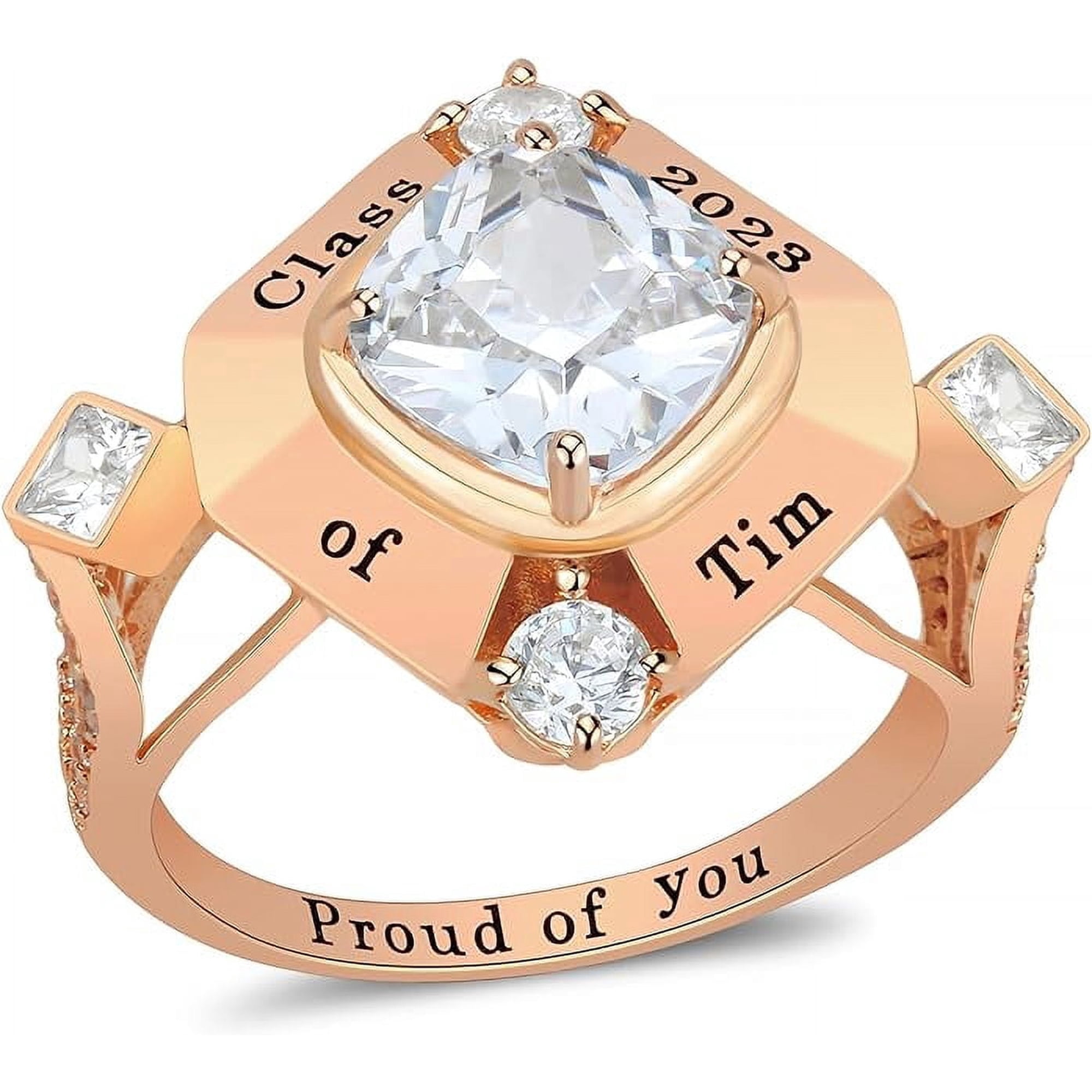 Bhavani Gems Sterling Silver women's high school class rings-graduation ...