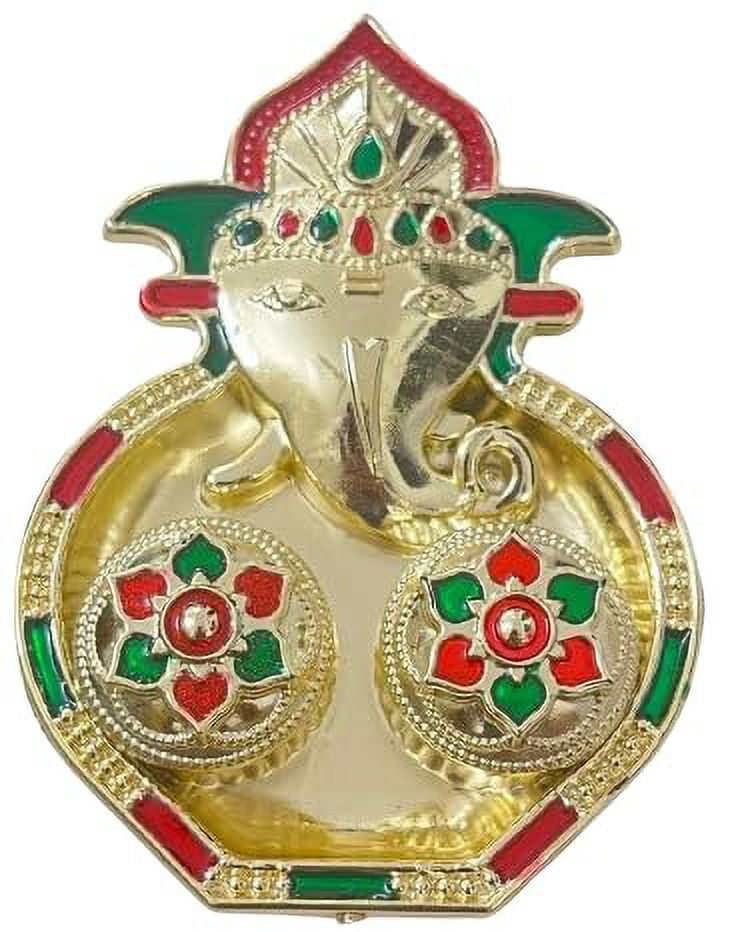 Bhavya Optic Vibrant Coloured Pooja Thali Haldi Kumkum Holder Rakhi ...