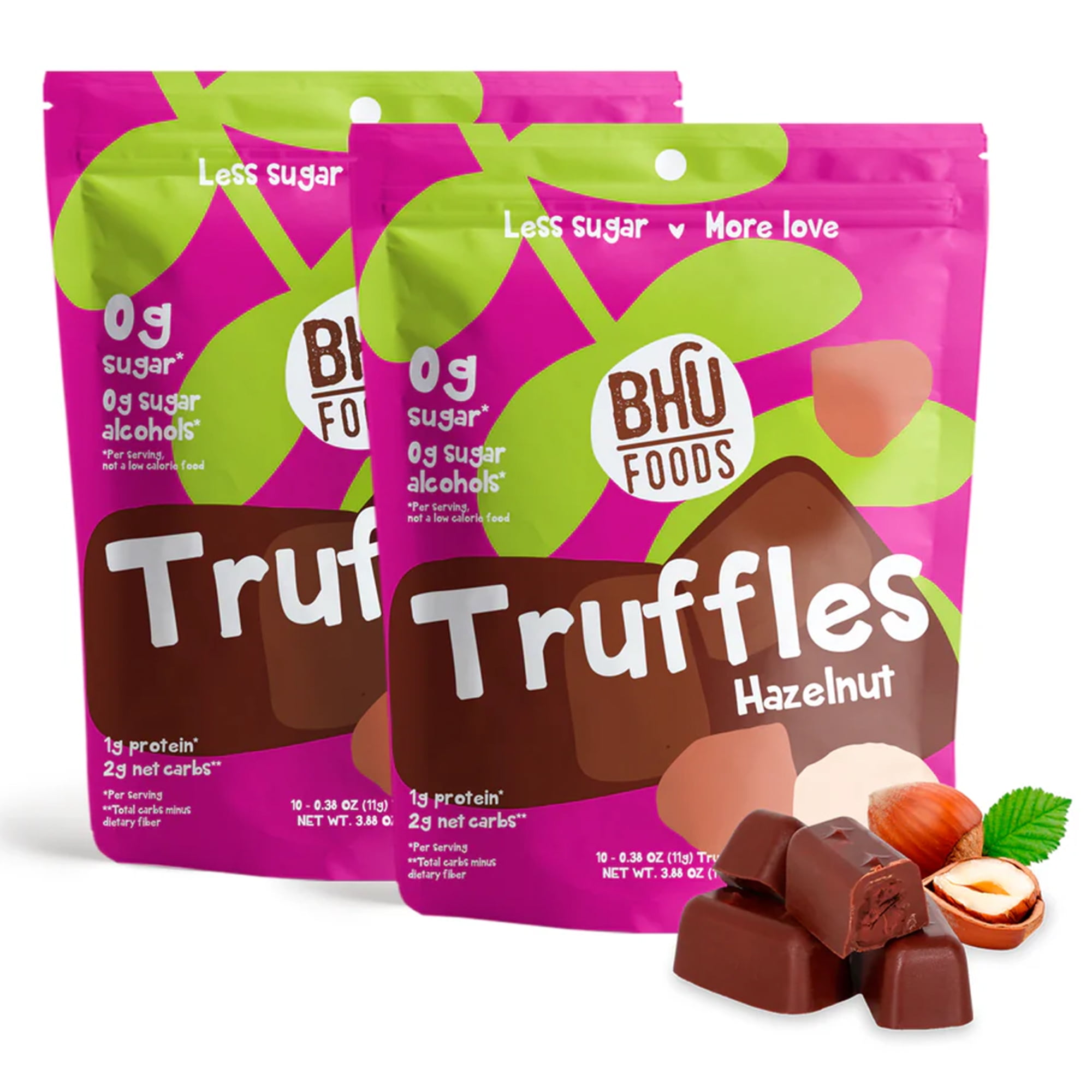 BHU Foods Truffle Keto Fat Bombs - Hazelnut (2 Pack) - Walmart.com