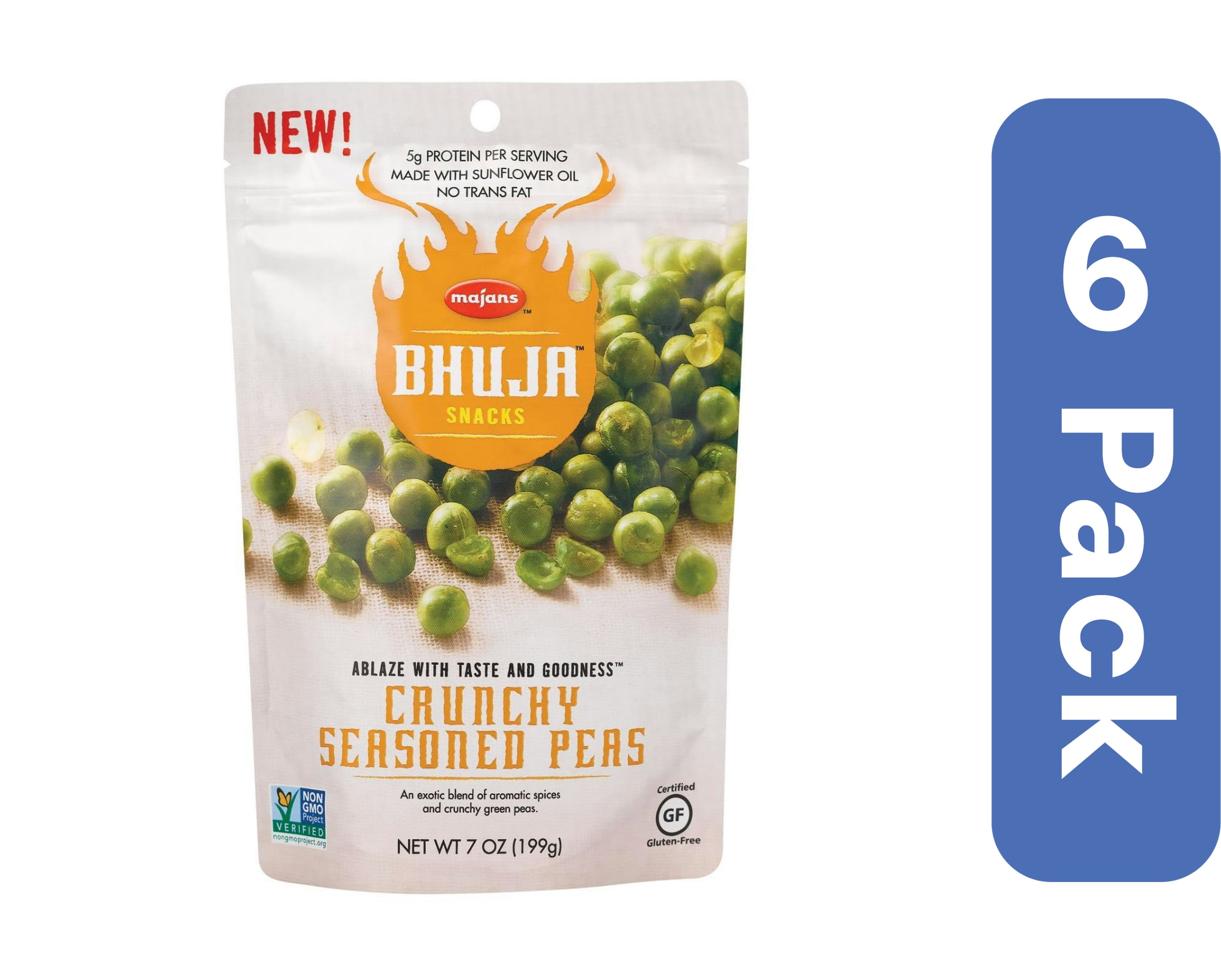 Bhuja Pea Snack Mix 7 oz (Pack of 6) - Walmart.com