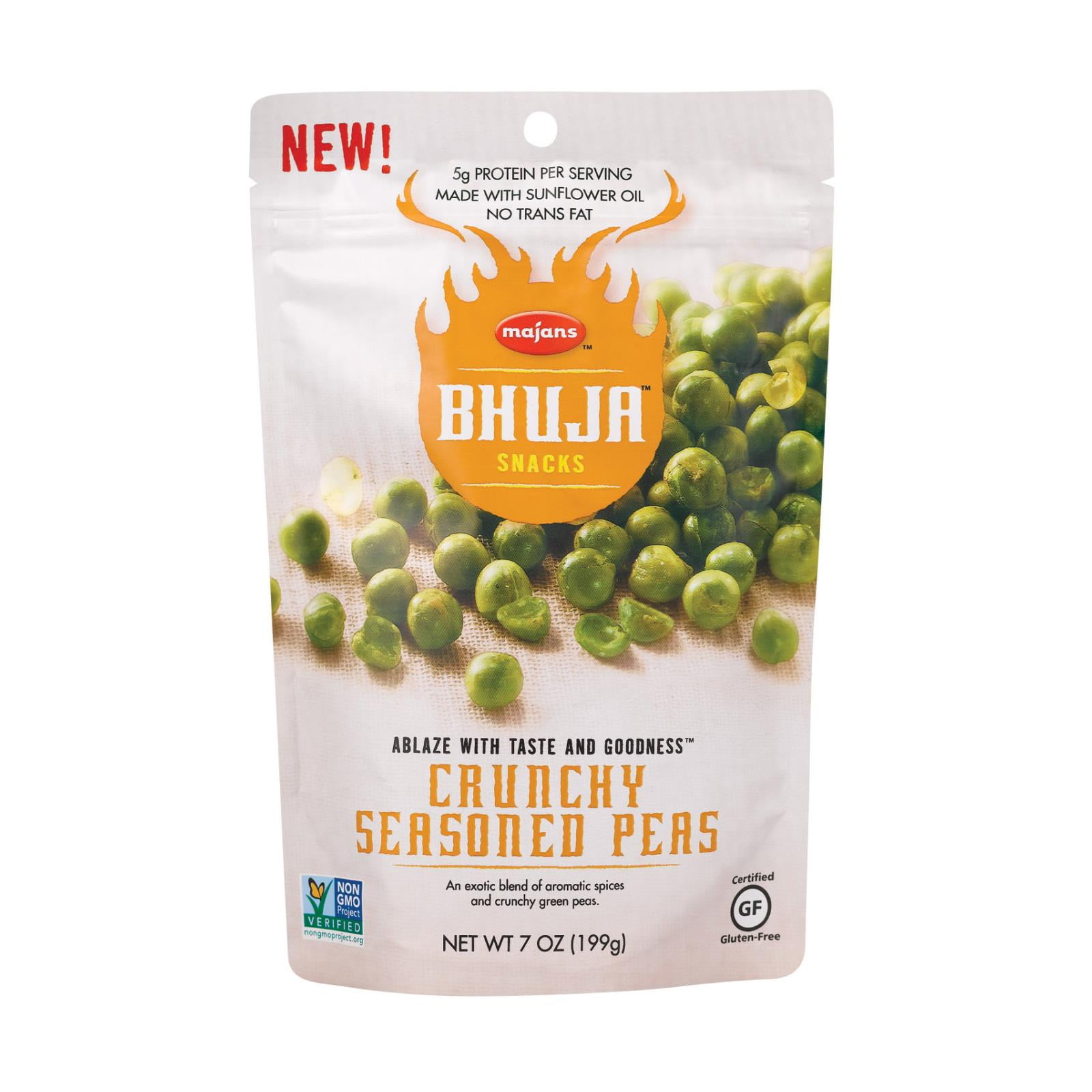 Bhuja Snacks Crunchy Seasoned Peas, 7 Oz - Walmart.com