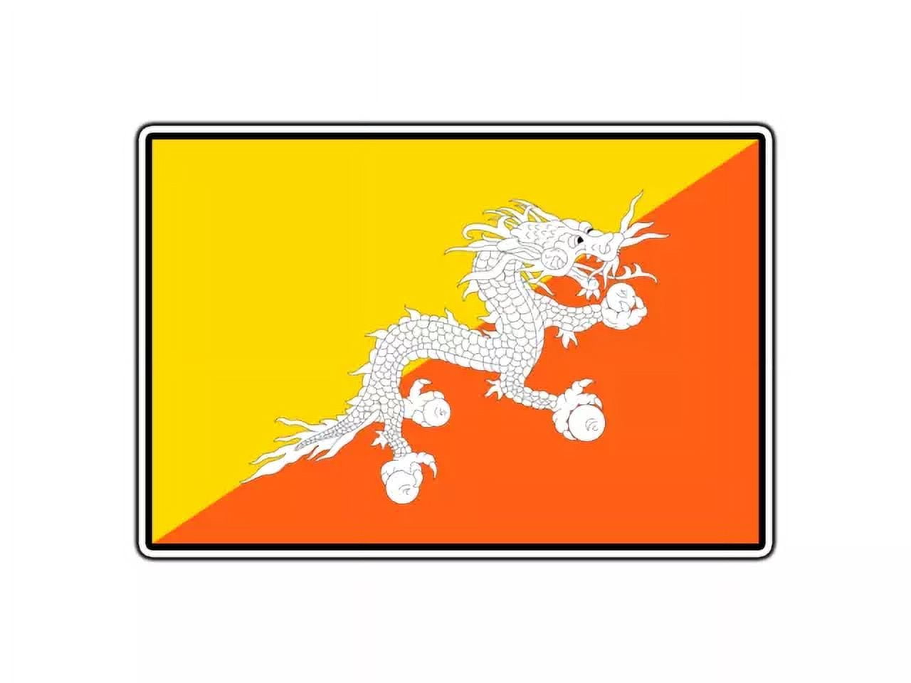 Bhutan Flag Waterproof Sticker Phone Decal Water Bottle Stickers Car ...
