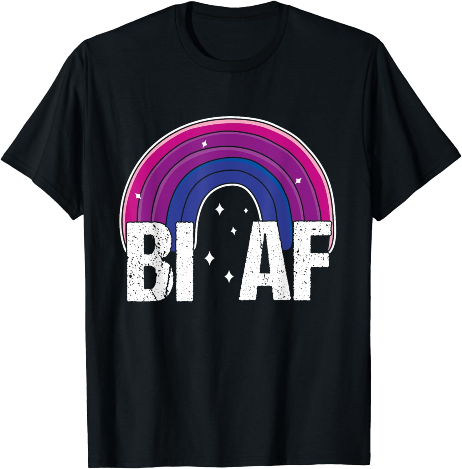 Bi AF Bisexual Pride Flag Rainbow T-Shirt - Walmart.com