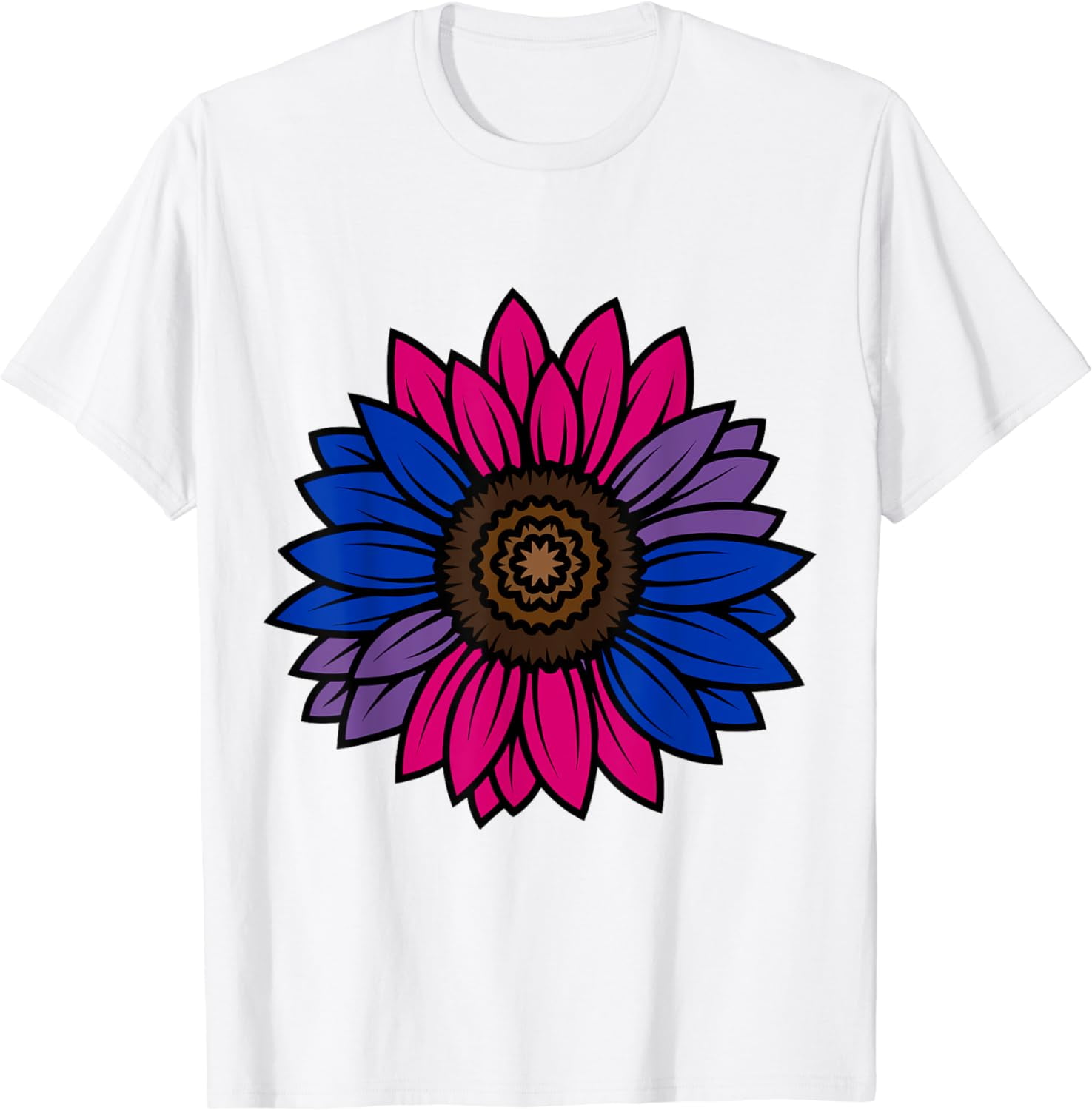Bi Bisexual Sunflower Pride Flag LGBTQ Cool LGBT Ally Gift T-Shirt ...