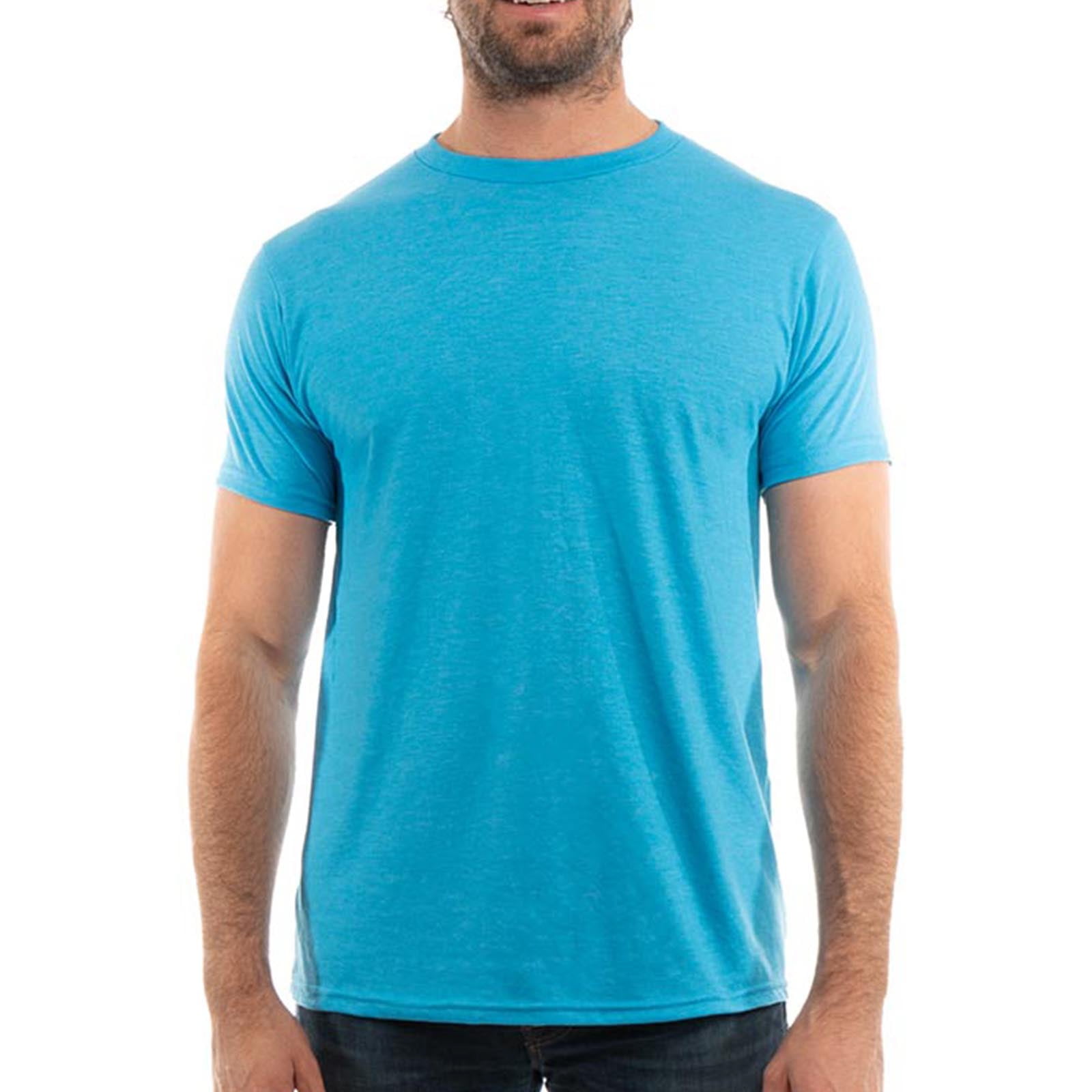 Bi-Blend Crew T-Shirt - Turquoise Heather XL - Walmart.com