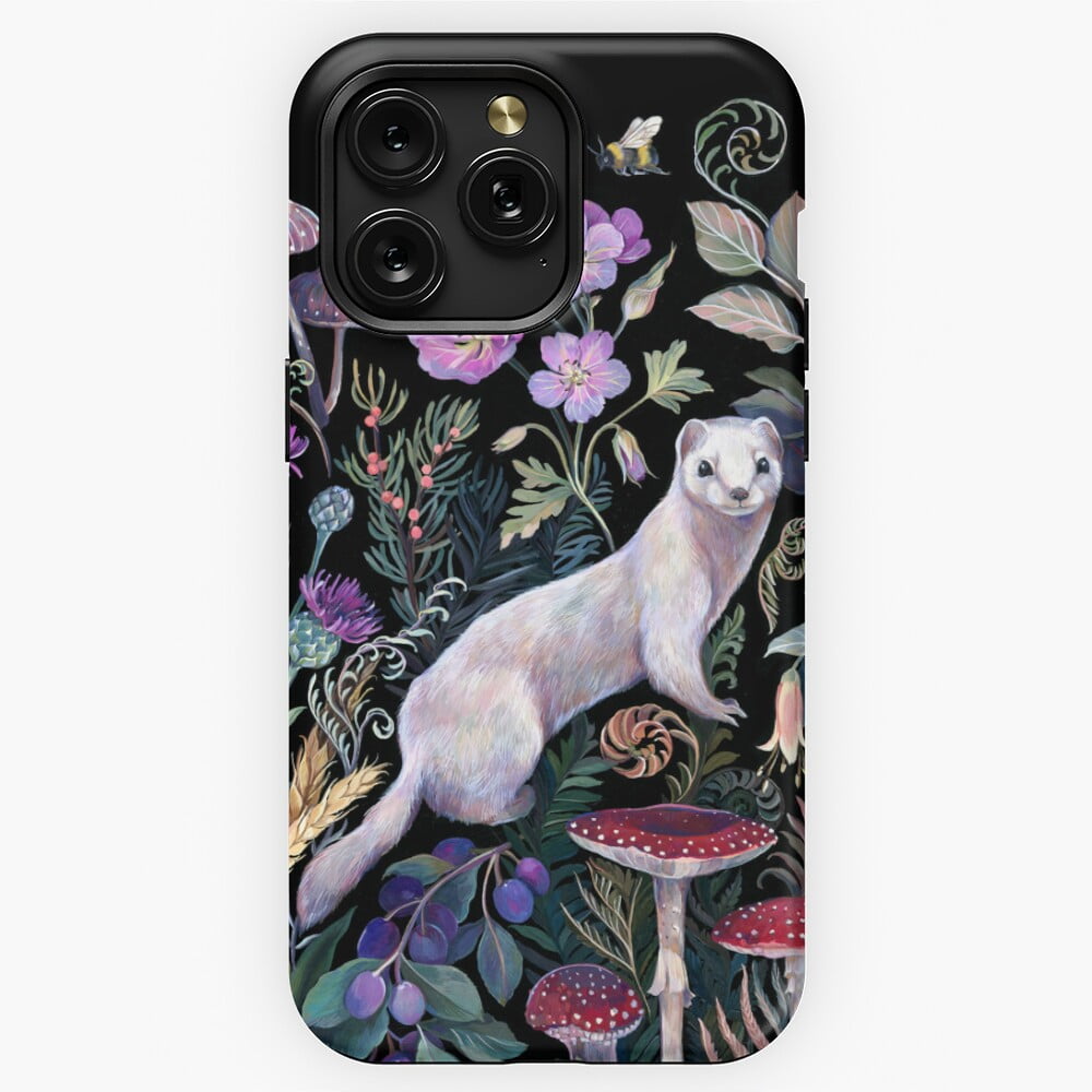 Bi-Color Forest Fungi Soft Minimal Illustration iPhone Case 17 through ...
