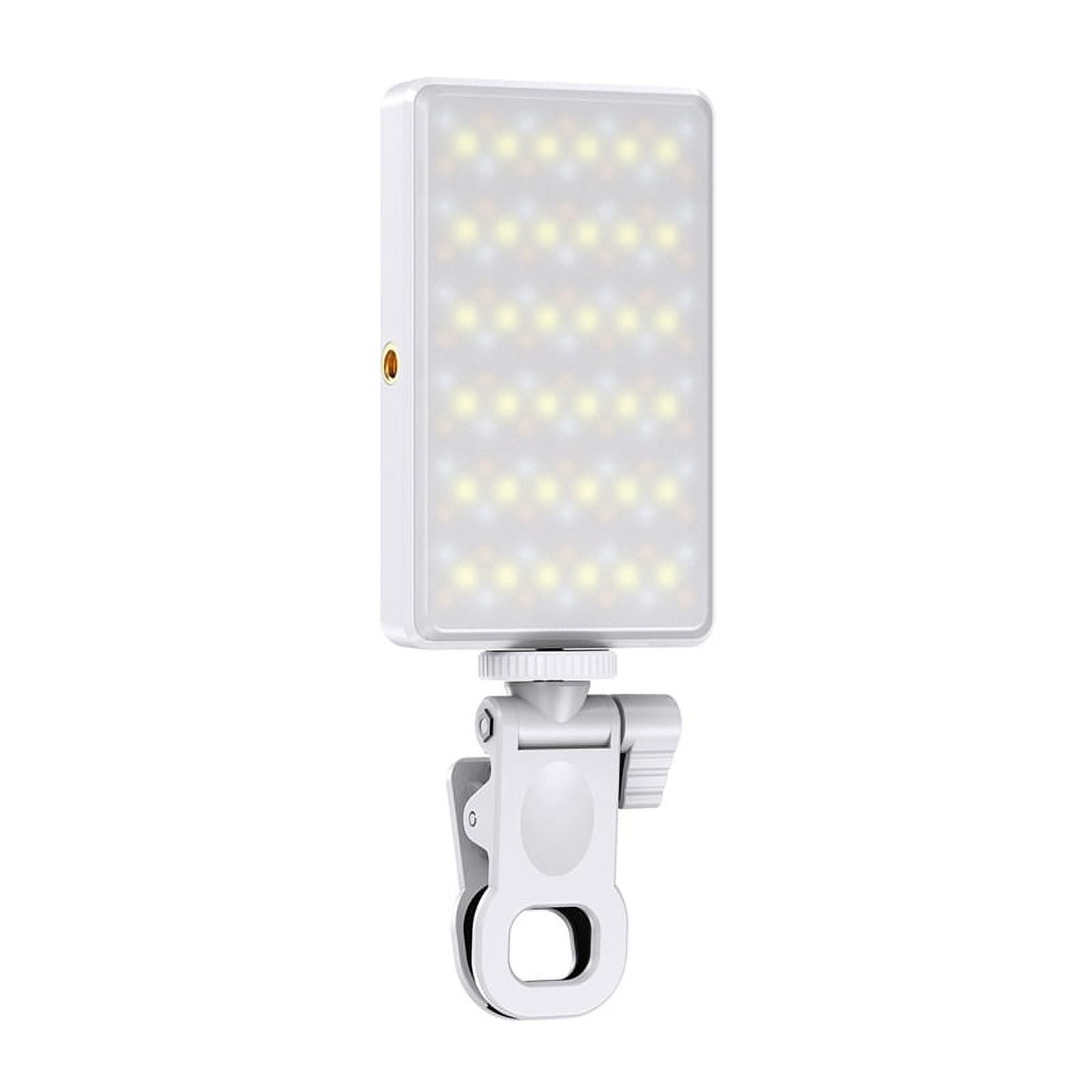 Bi-Color LED Selfie Light with Clip 3000mAh Rechargeable Battery Ideal ...