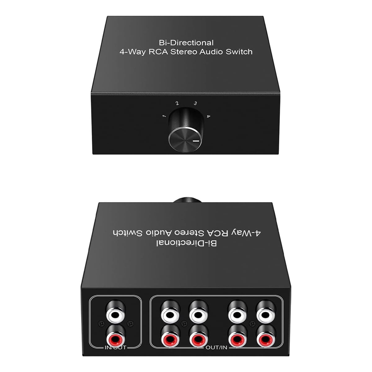 Bi-Directional 4-Way Rca Stereo Audio Switch Dignsun Audio Signal ...
