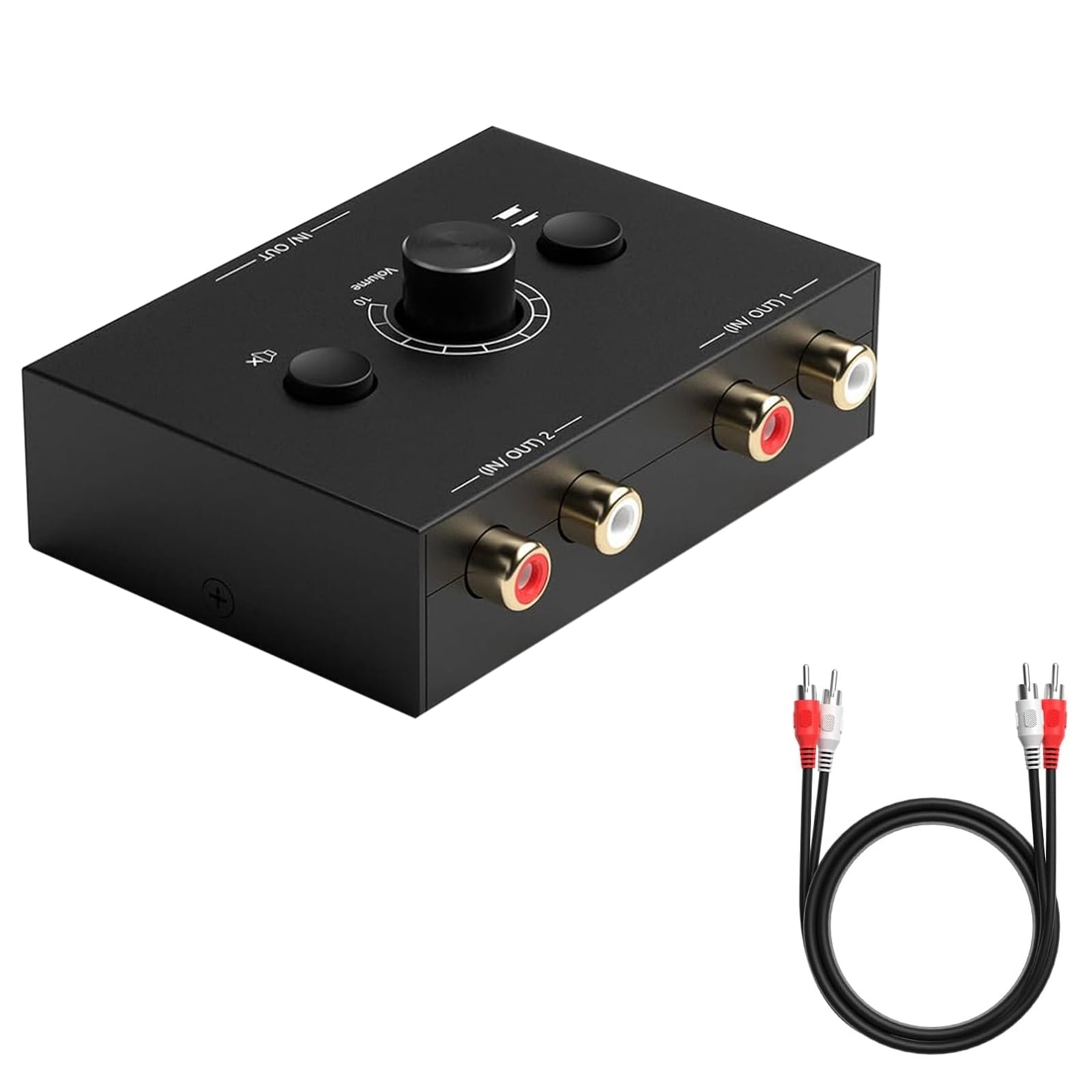 Bi-Directional RCA Audio Switcher Splitter 1 In 2 Out 2 In 1 Out, Mute ...