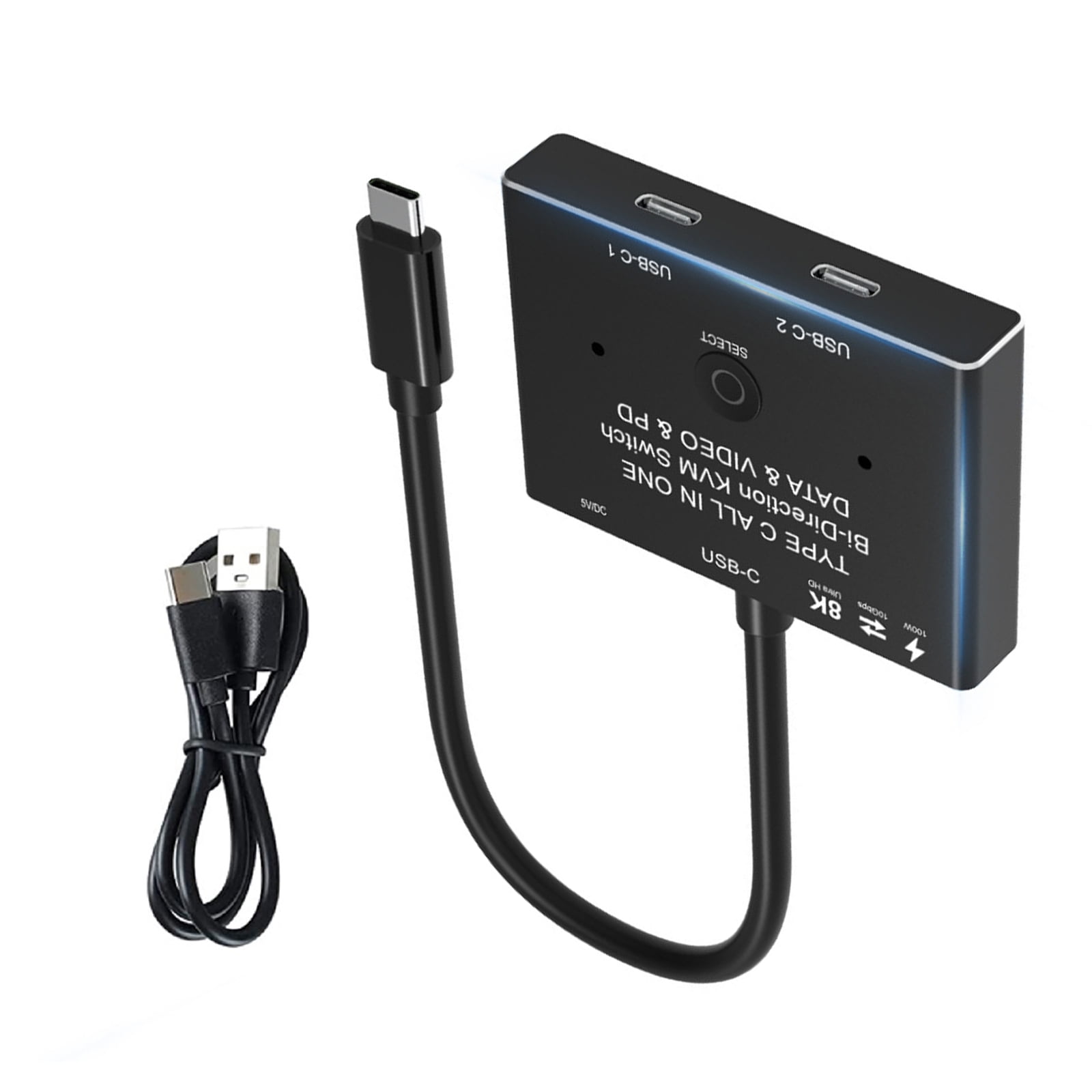 Bi-Directional USB-C KVM Switcher 8K@30Hz, 5K@60Hz, 4K@120Hz/60Hz USB 3 ...