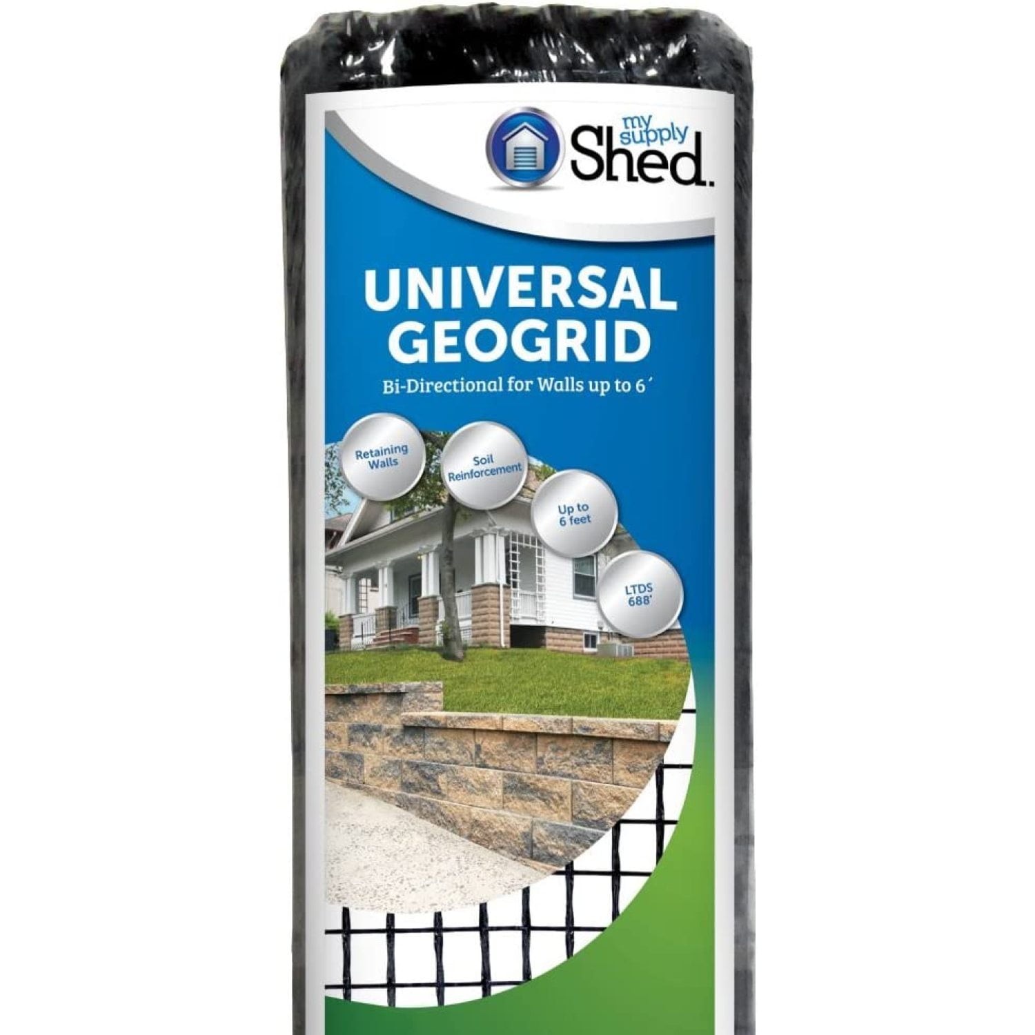 Bi-Directional Universal Retaining Wall Geogrid, PP Up to 6 Feet ...