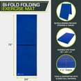 Bi-Fold Folding Thick Exercise Mat 6’x2’ with Carrying Handles for MMA ...