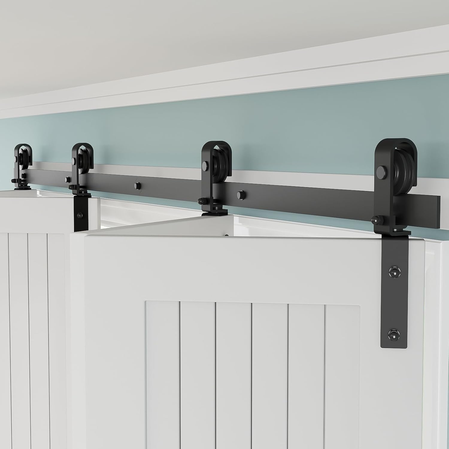 Bi-Folding Sliding Barn Door Hardware, Smoothly and Quietly-Heavy Duty ...