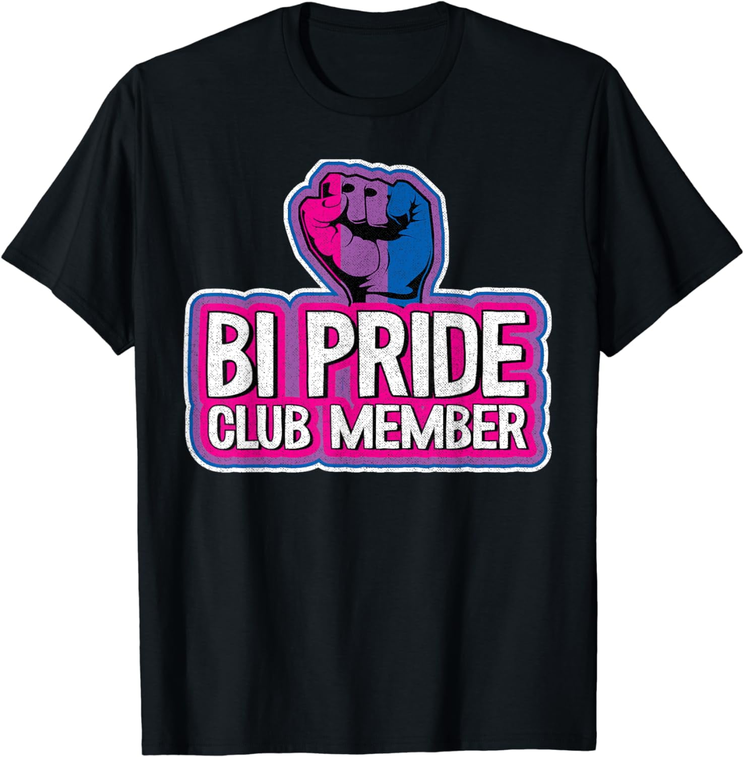 Bi Pride Club Member Bisexual Rainbow LGBT Flag Bi Pride T-Shirt ...