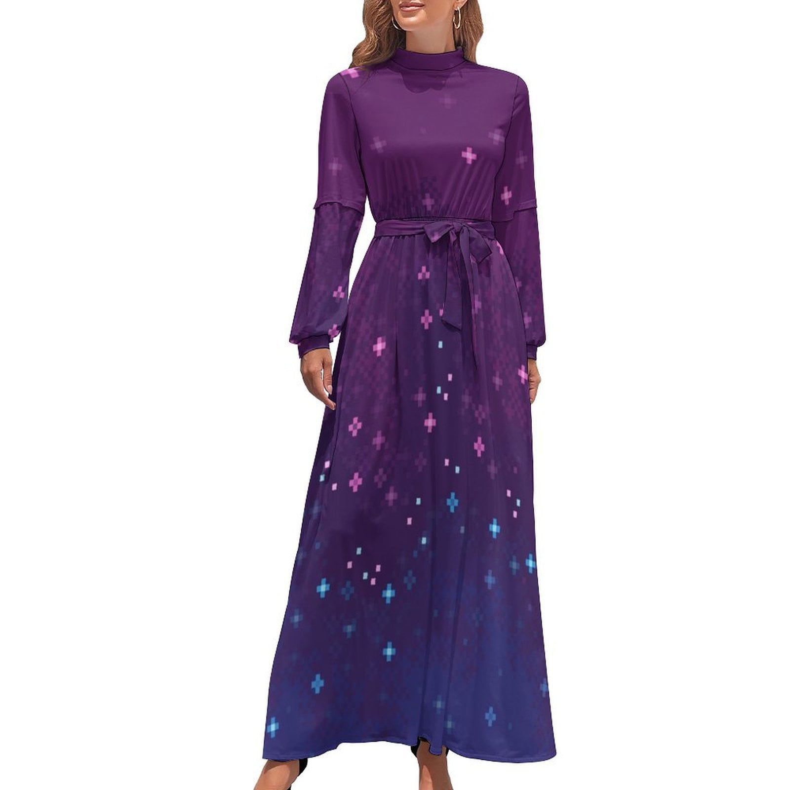 Bi Pride Flag Galaxy (8bit) Long Dress fairy dress Bridesmaid dress ...