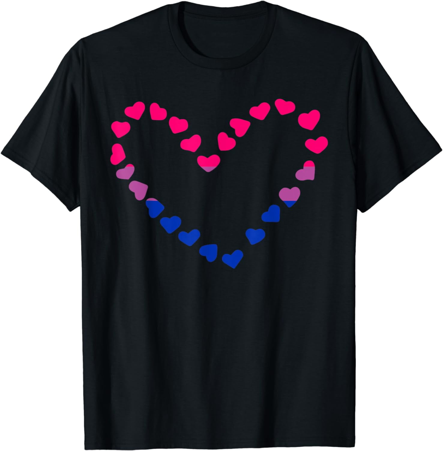 Bi Pride LGBT Equality Bisexuality Flag Hearts Bisexual T-Shirt ...