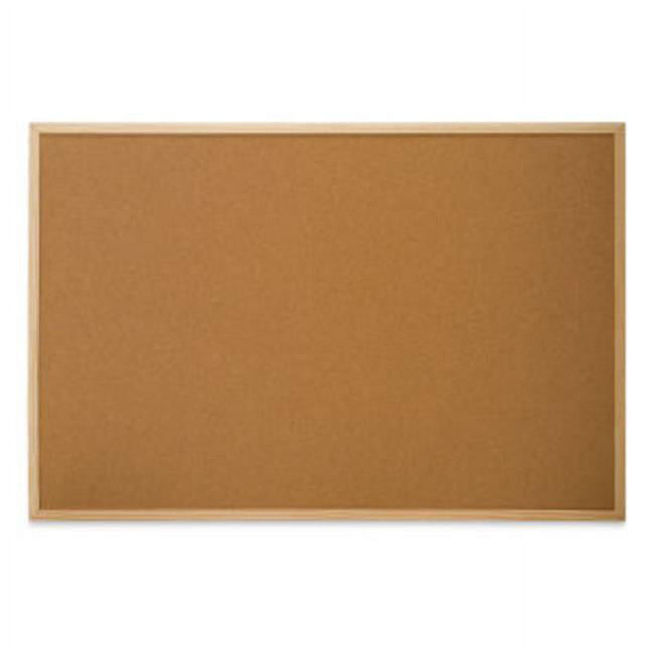 Bi-Silque 24 in. x 36 in. Pine Frame MasterVision Cork Bulletin Board ...