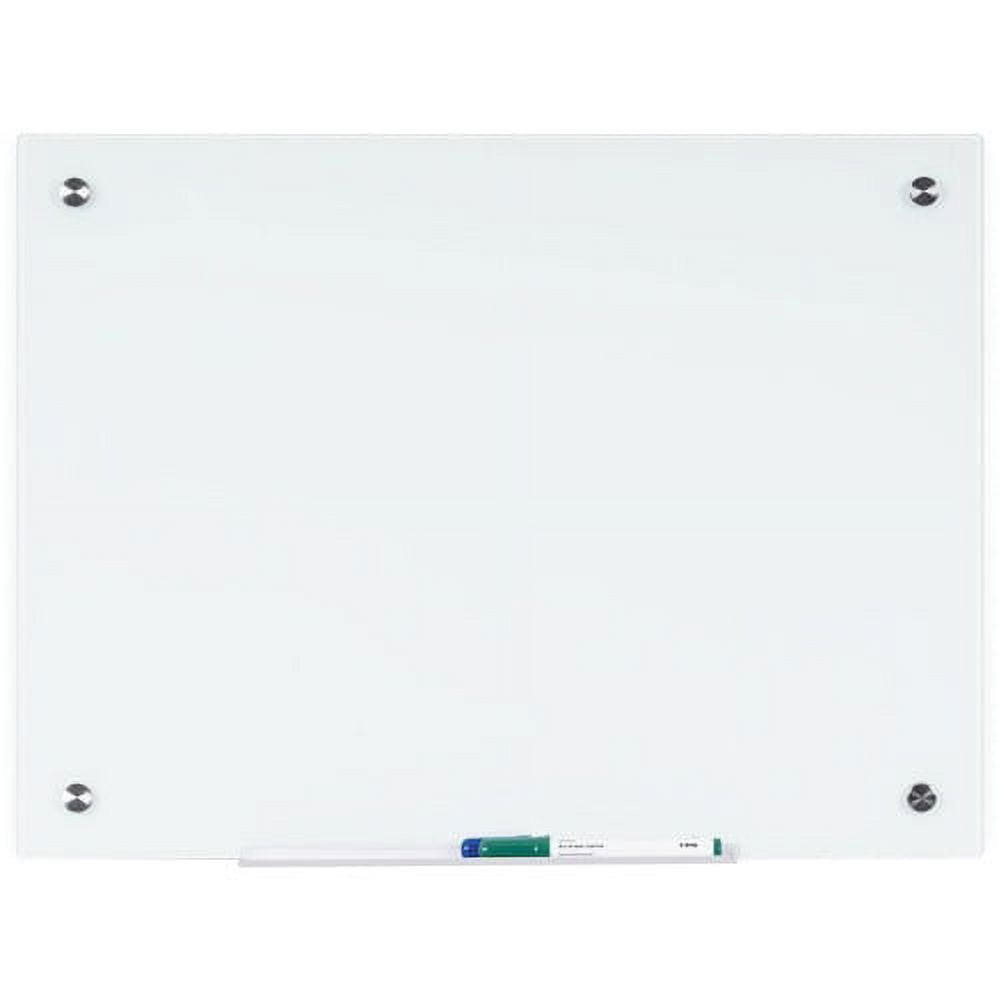 Bi-Silque Magnetic Glass Dry Erase Board 48" (4 ft) Width x 72" (6 ft ...