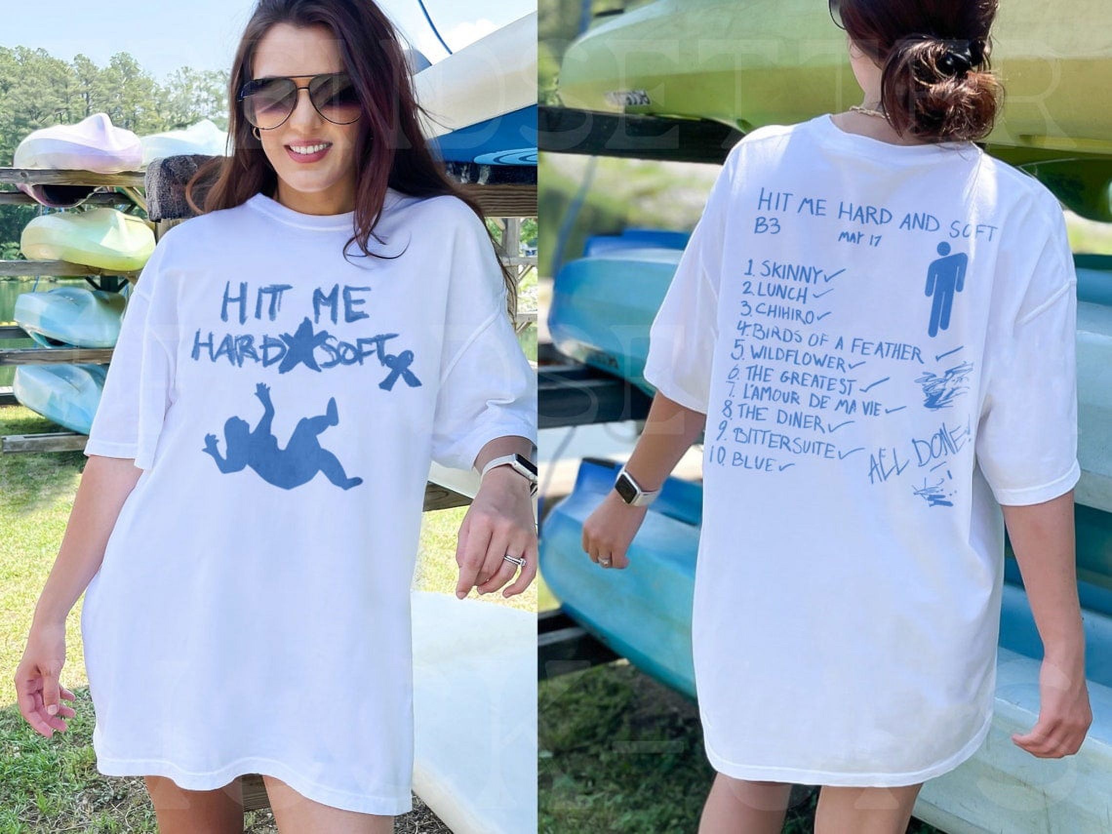 Bi.lli.e Ei.lis.h Track List WHITE Shirt, Hit Me Hard And Soft Shirt ...