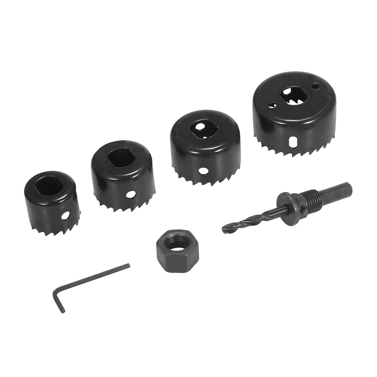 Bi-metal Hole Saw Kit 6Pcs Assorted Heavy-duty Hole Saw Set with 4 Saw ...