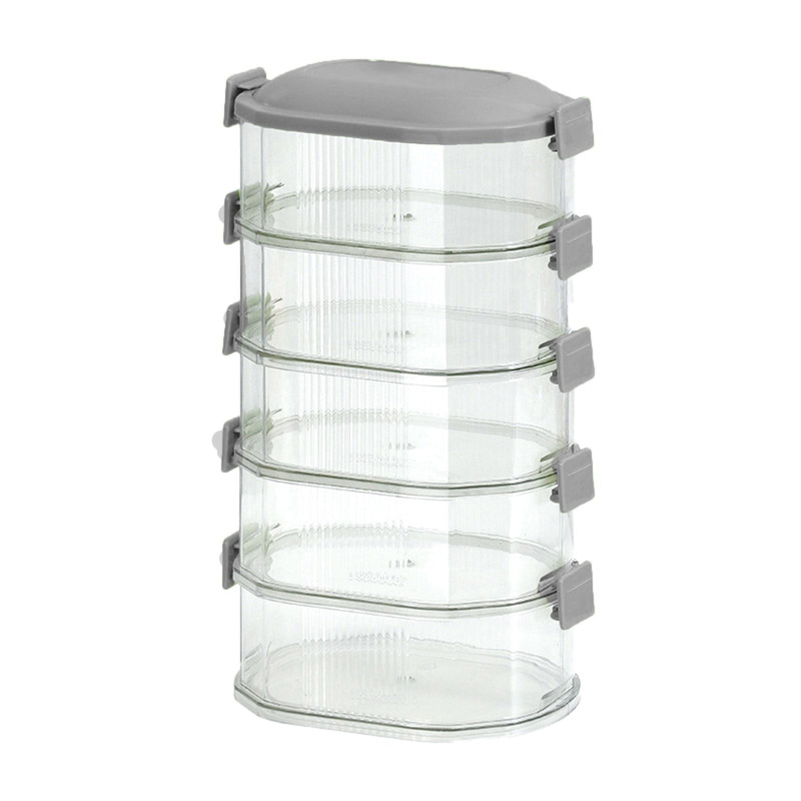 Bi'nGLI 5 LayerStackable Kitchen Storage Box Seasoning Containers ...