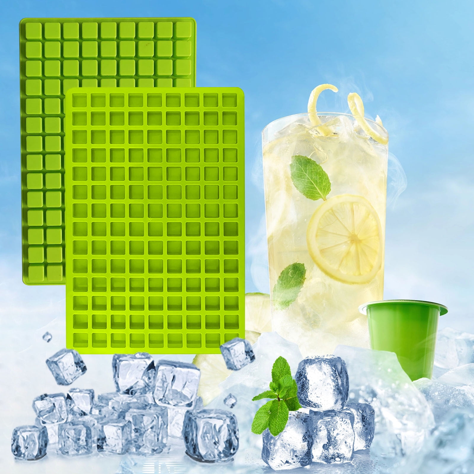 BiFandian 126-Cavity Square Silicone Candy Mold, Non-stick Mini ...