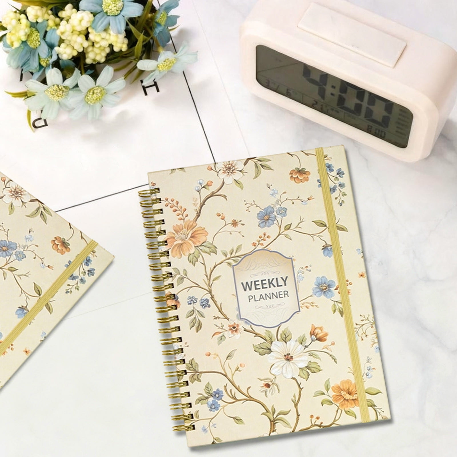 BiFandian 2026 Weekly Monthly Planner, Flower Design Schedule Notebook ...