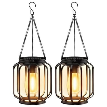 Evergreen Outdoor Edison Solar Lantern for Porch and Patio - Walmart.com