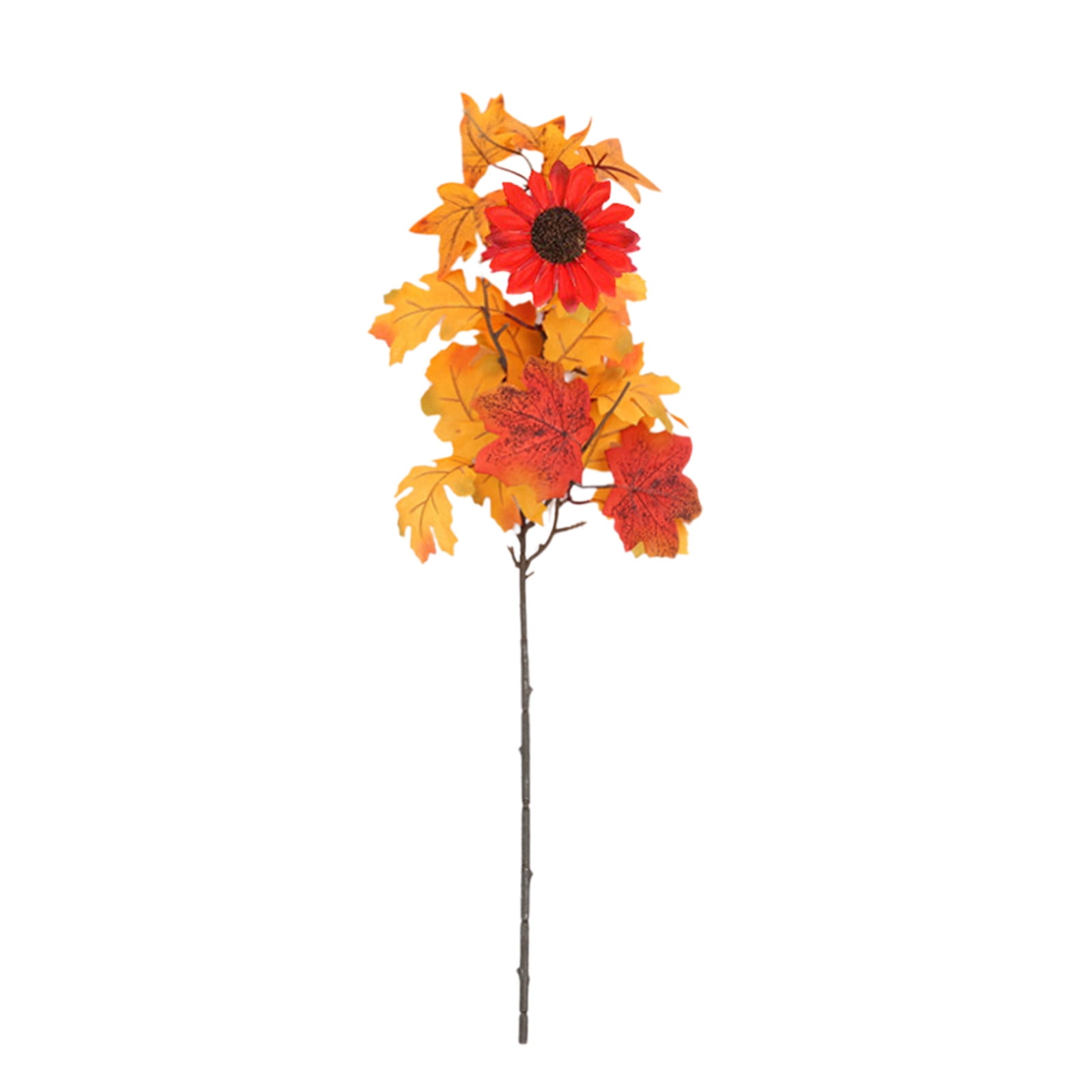 BiFandian Artificial Maple Leaf Branches, Faux Fall Flower Picks ...