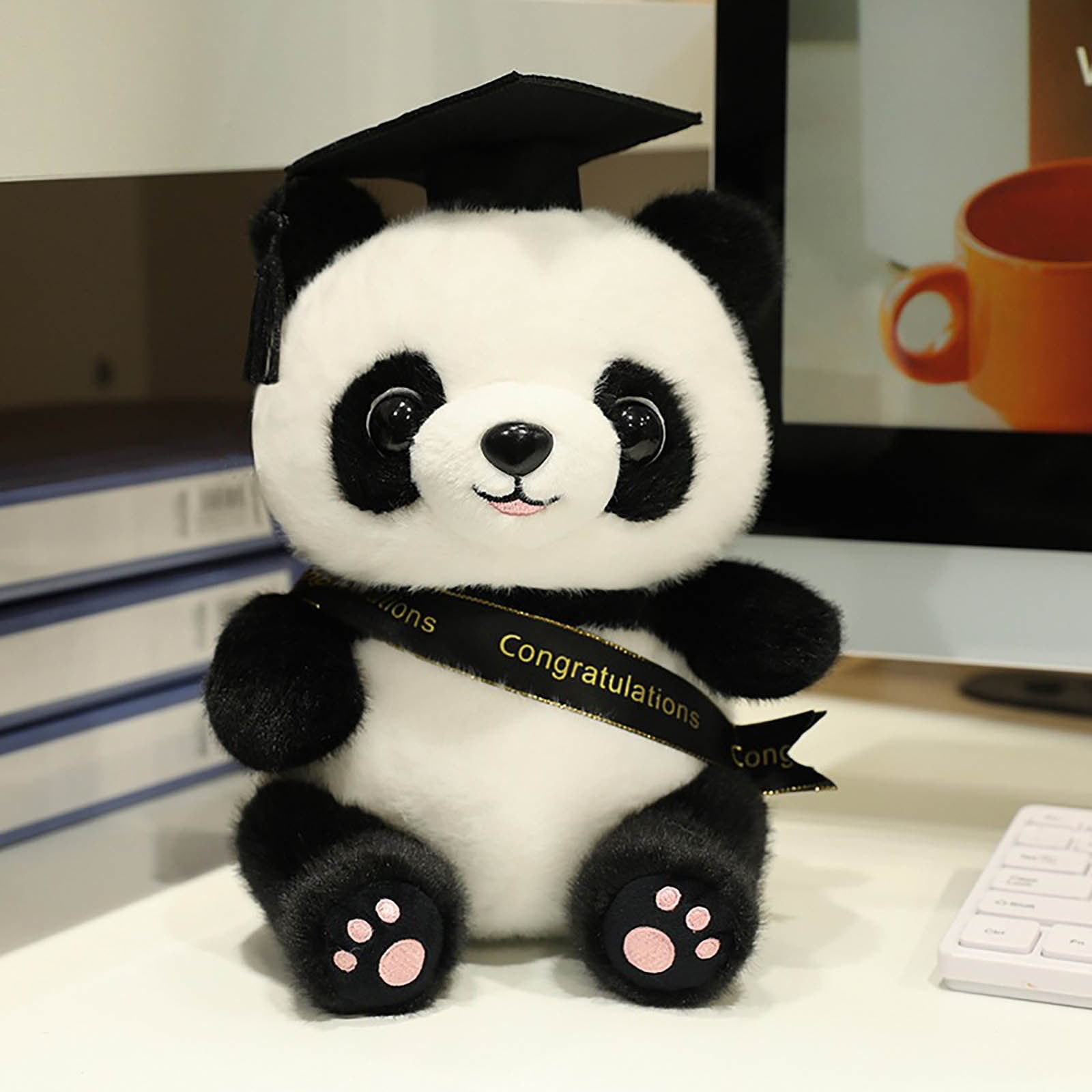 BiFandian Congrats Grad Plush Panda Doll Toy，Graduation Panda with ...