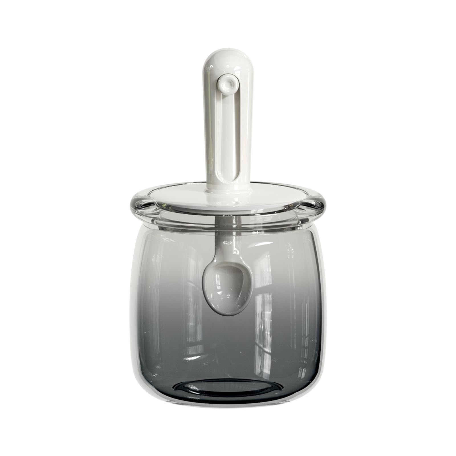 BiFandian Glass Salt and Pepper Container with Adjustable Spoon, Salt ...