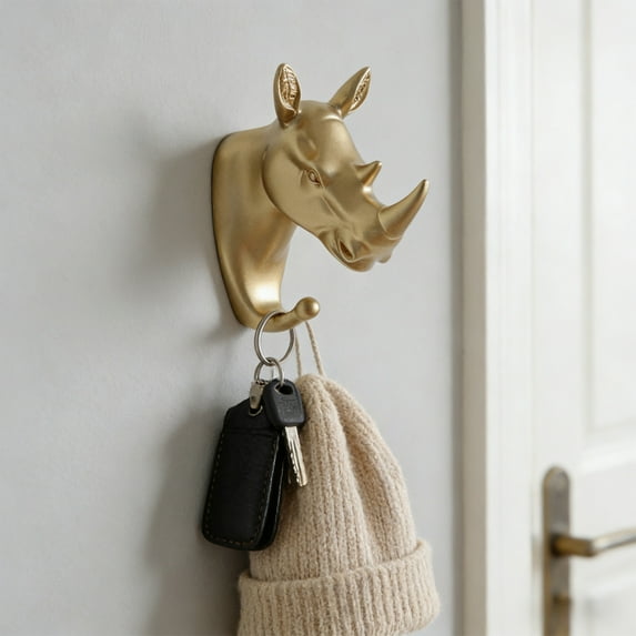 BiFandian Gold Animal Wall Hooks, Decorative Coat Hat Key Hanger with ...