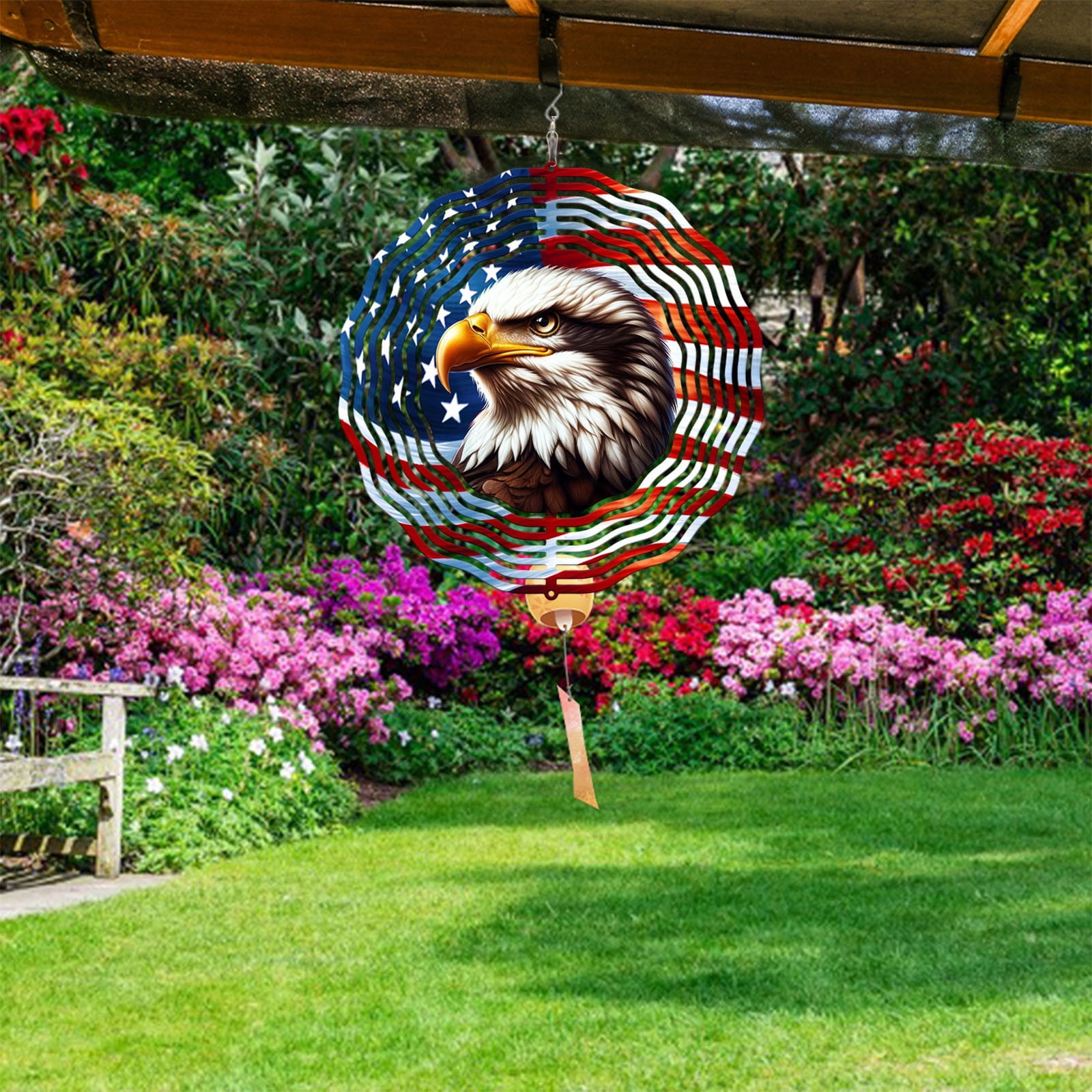 BiFandian Independence Day Rotating Wind Chime, Patriotic Themed ...