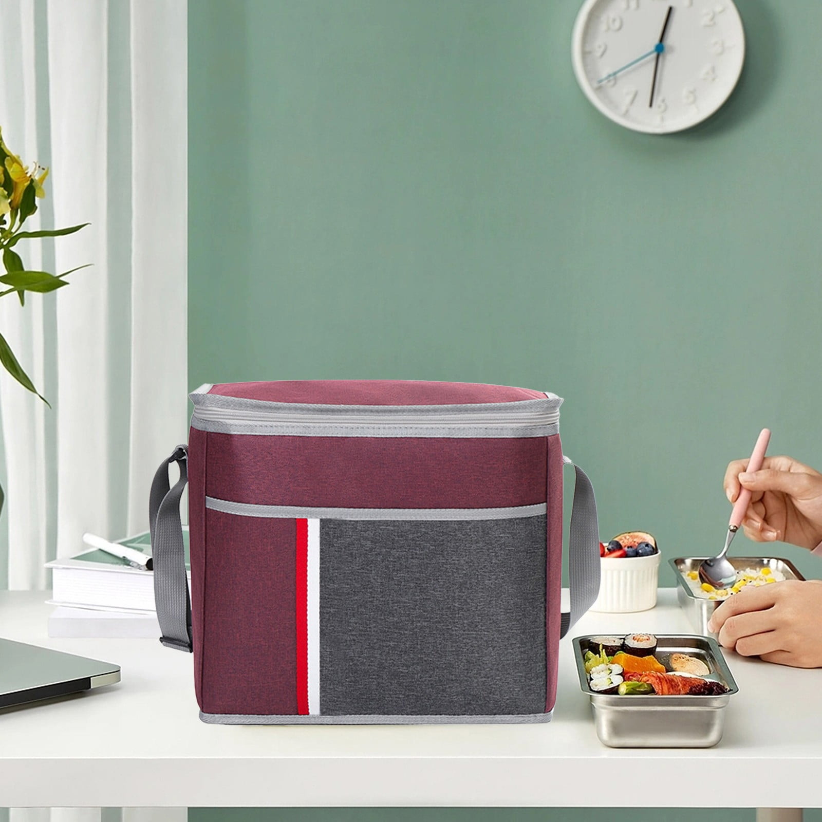 BiFandian Insulated Lunch Bag, Leakproof Freezable Cooler Lunch Box ...