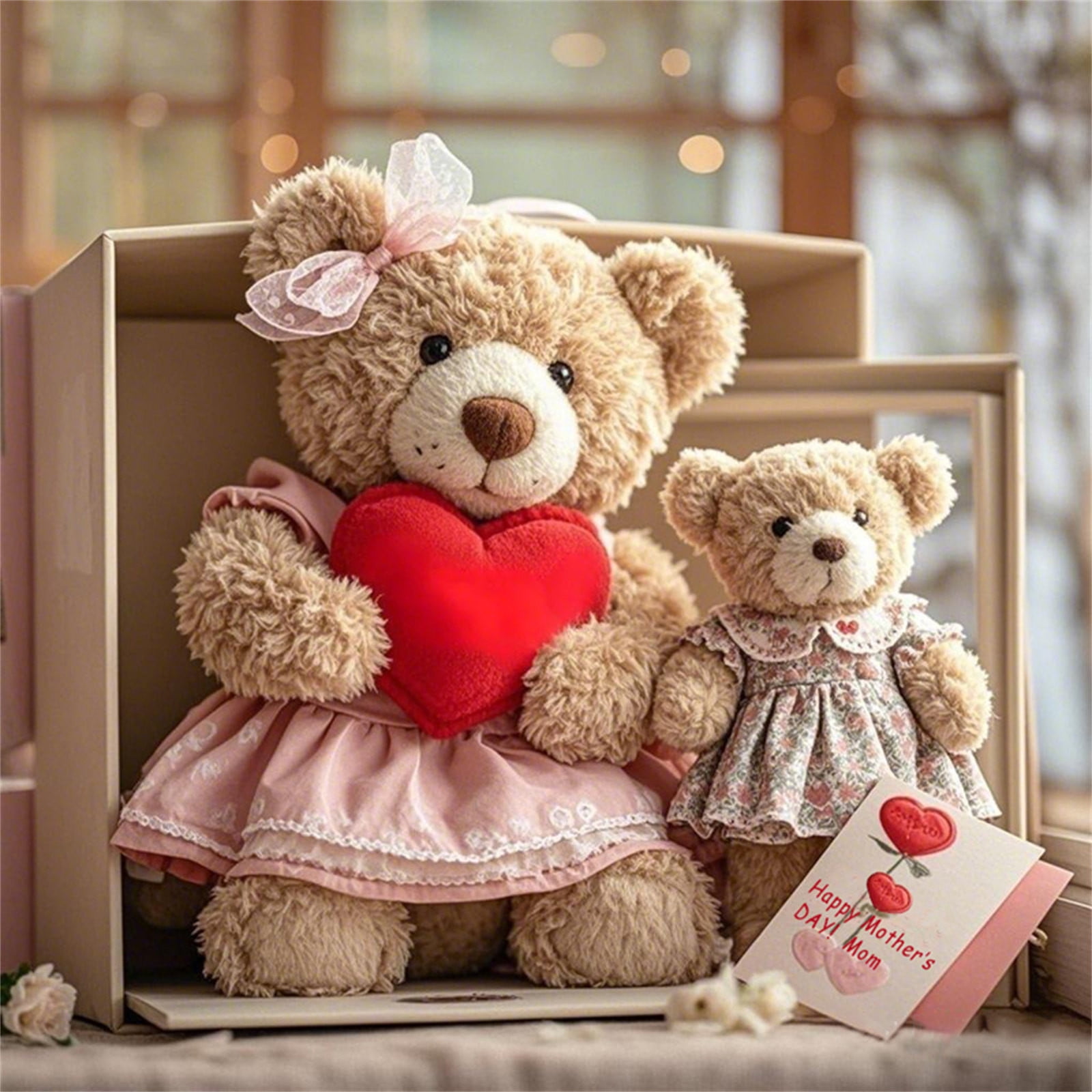 BiFandian Mother’s Day Heartfelt Teddy Bears Gift Set, Soft Plush Bear ...