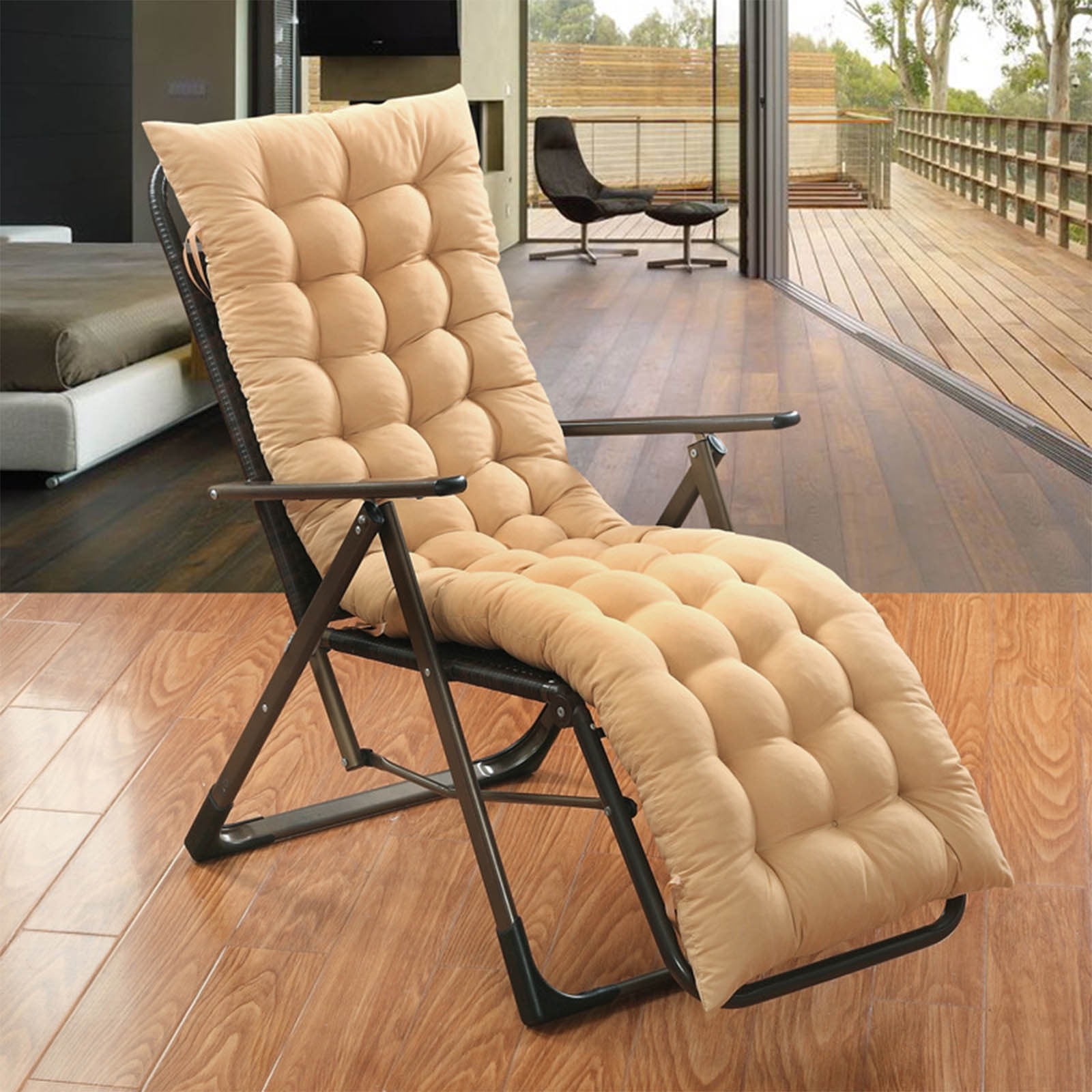 BiFandian Outdoor Chaise Lounge Cushion, Waterproof Sunproof Garden and ...