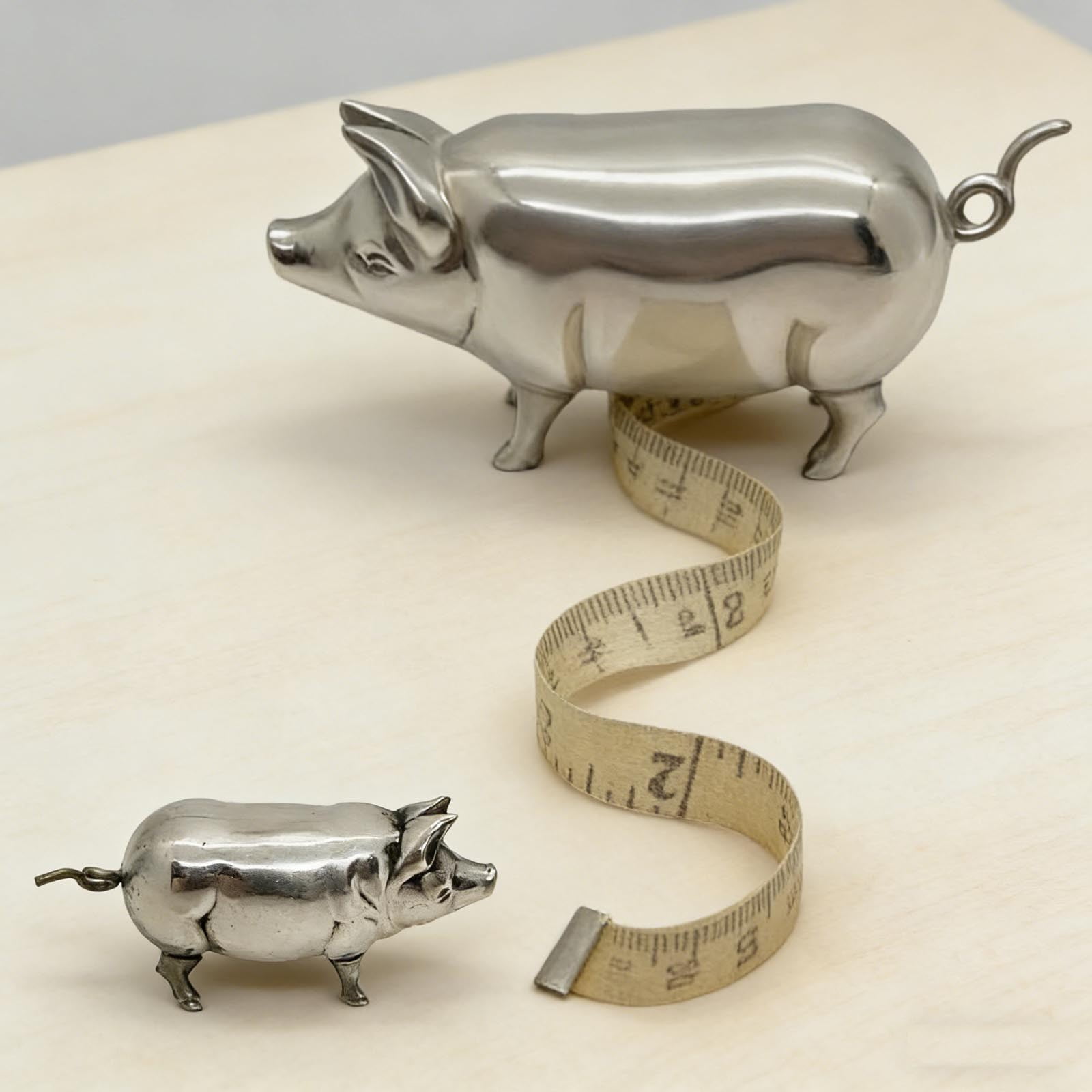 BiFandian Pig Mini Tape Measure, Antique Inspired Retractable Measuring ...