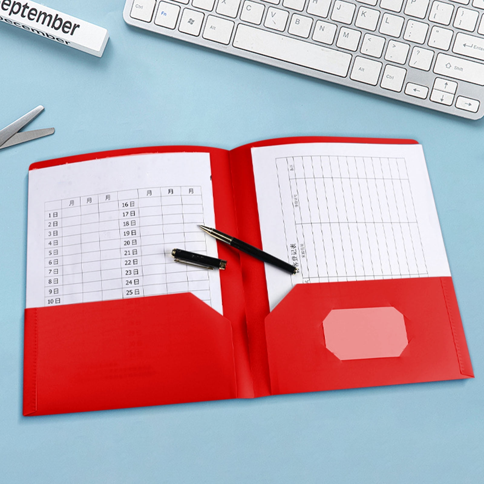 BiFandian Plastic Folders with Pockets, Two Pocket Folders, Heavy Duty ...