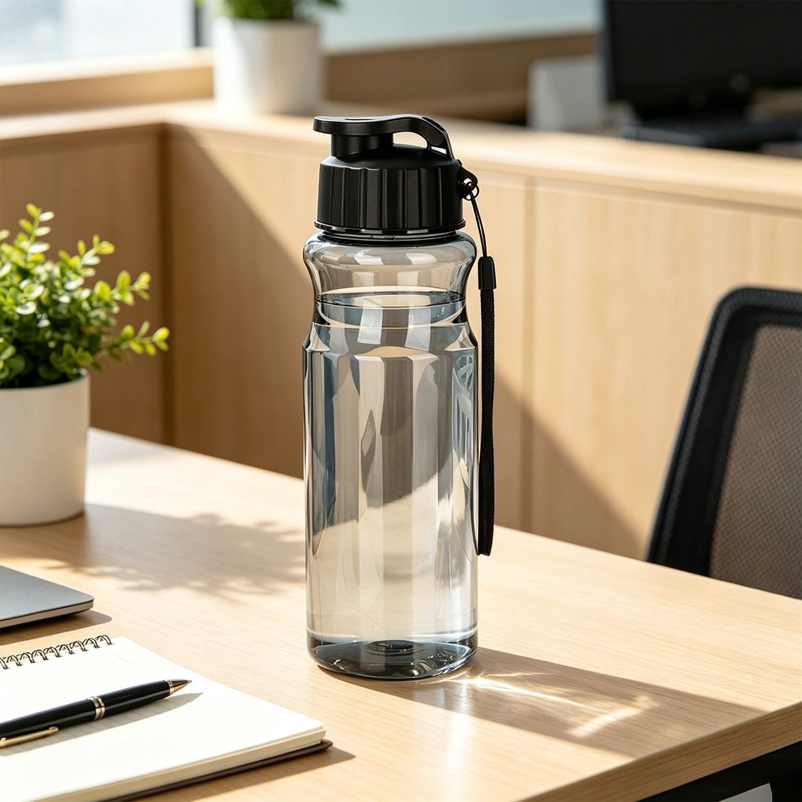 BiFandian Portable Leakproof Plastic Sports Water Bottle, Flip Top ...