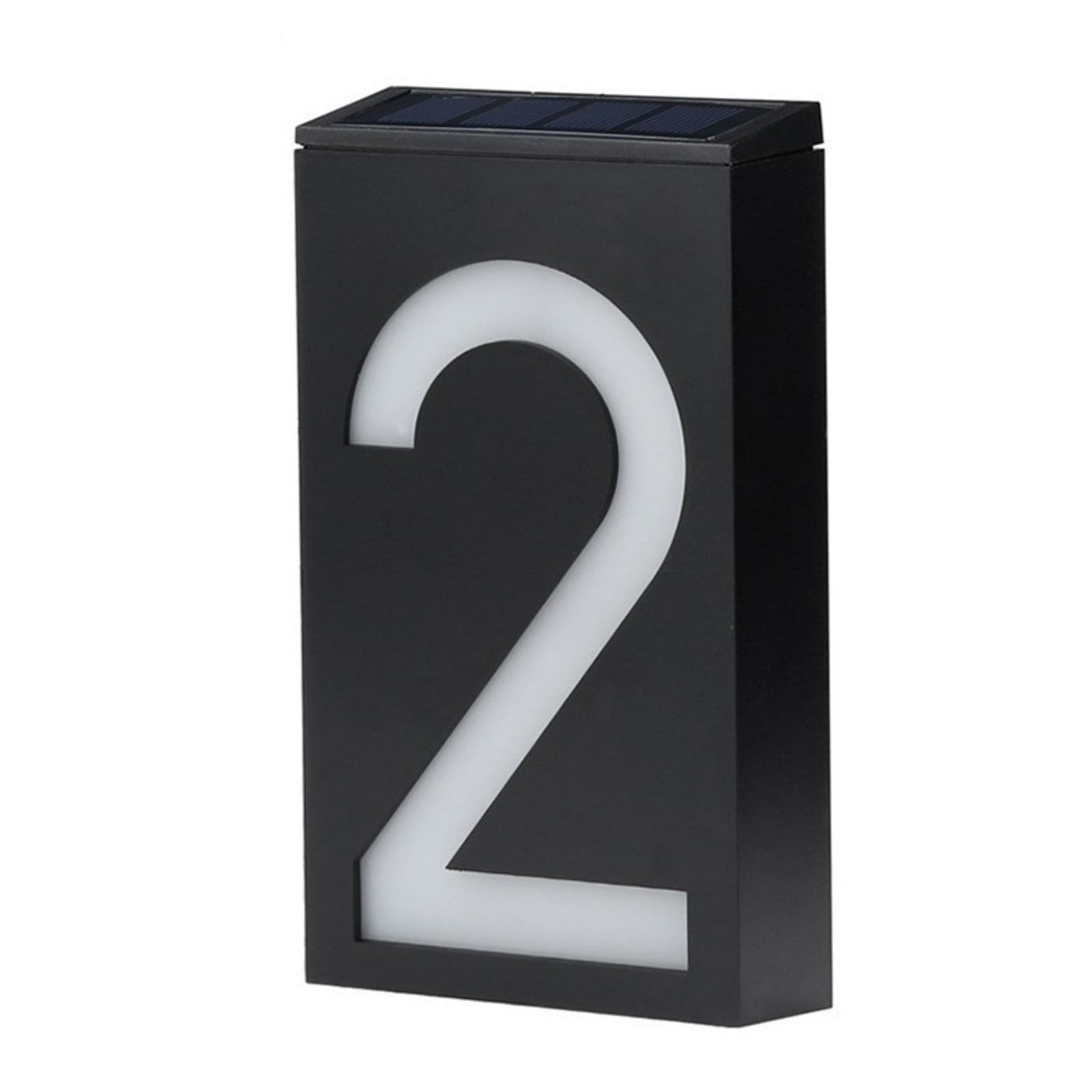BiFandian Solar Powered Doorplate Light, Waterproof Wall Mounted Number ...