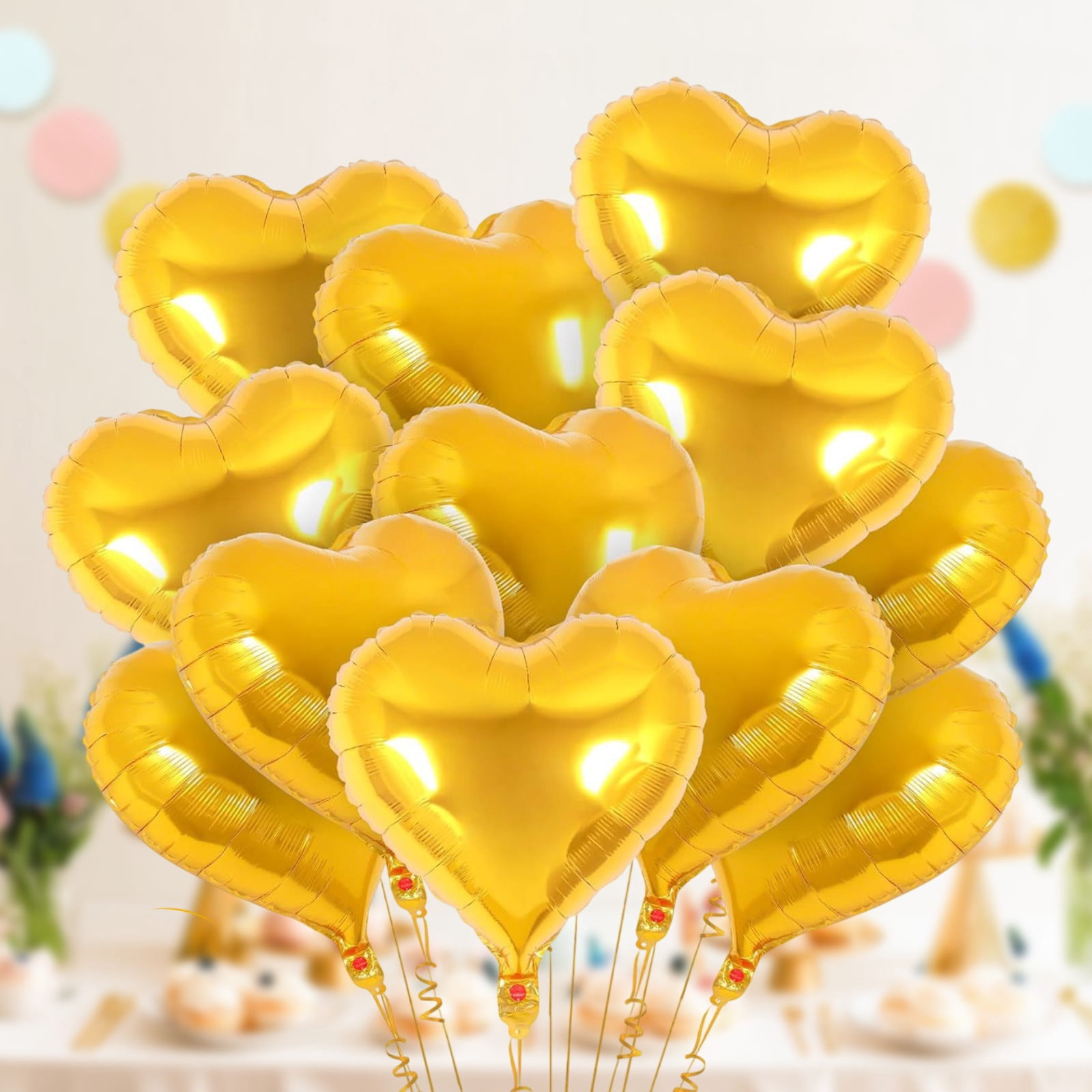 BiFandian Valentine's Day Heart Balloons Decorations, Set of 10 Heart ...