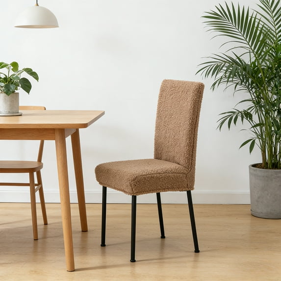 BiFandian Winter Chair Covers, Thickened Fleece Dining Chair Slipcovers ...