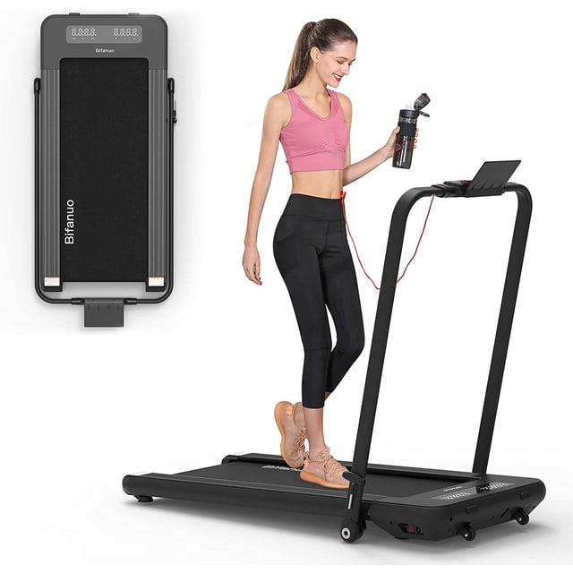 BiFanuo 2 in 1 Folding Treadmill, Smart Walking Running Machine ...