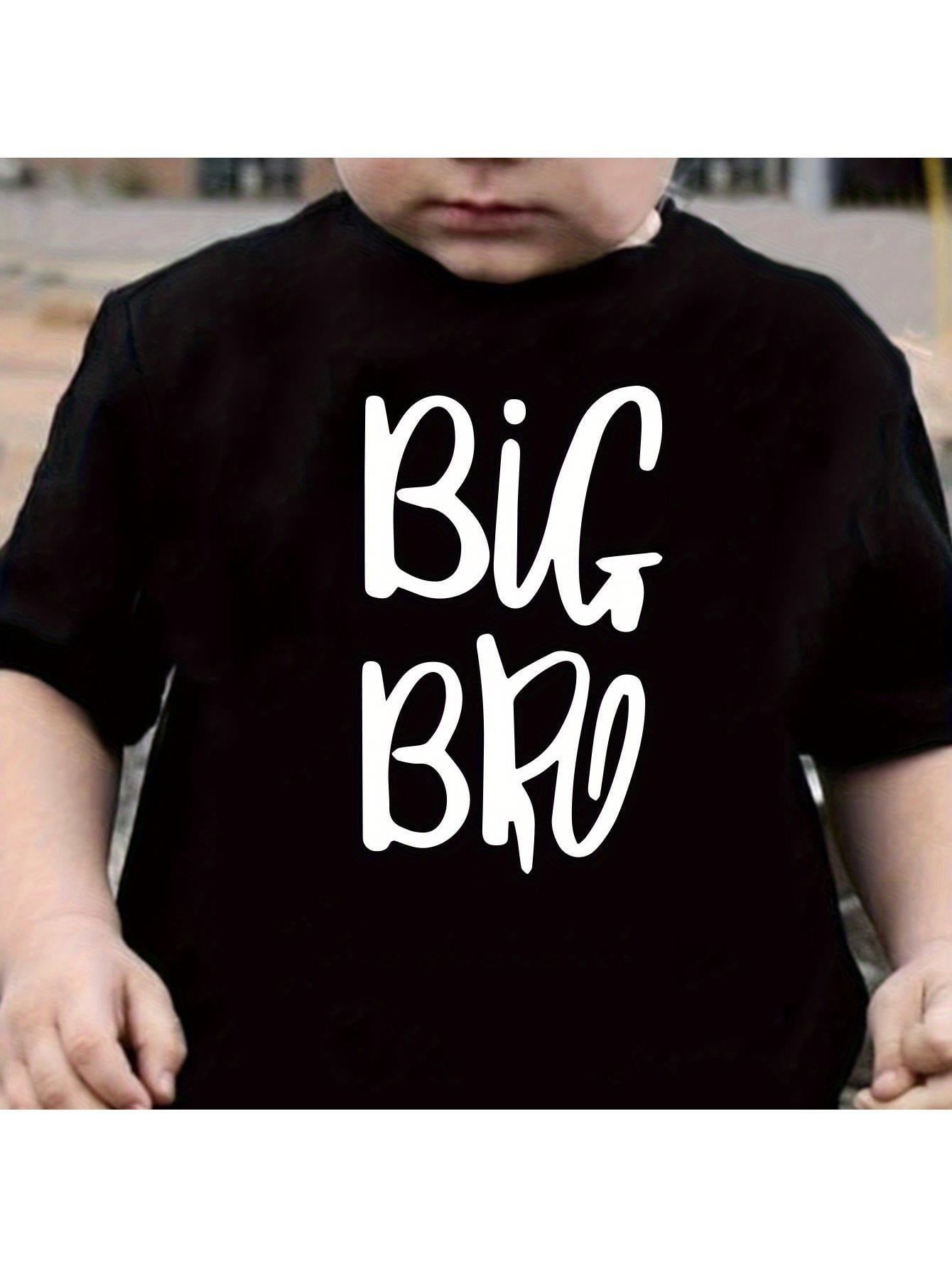 BiG BRoTHeR print 100%cotton Boy T-shirt - Walmart.com